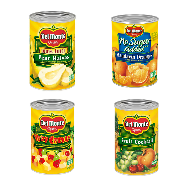 Del Monte School Snack Variety Pack – 8 Cans of Kid-Friendly Fruit ...