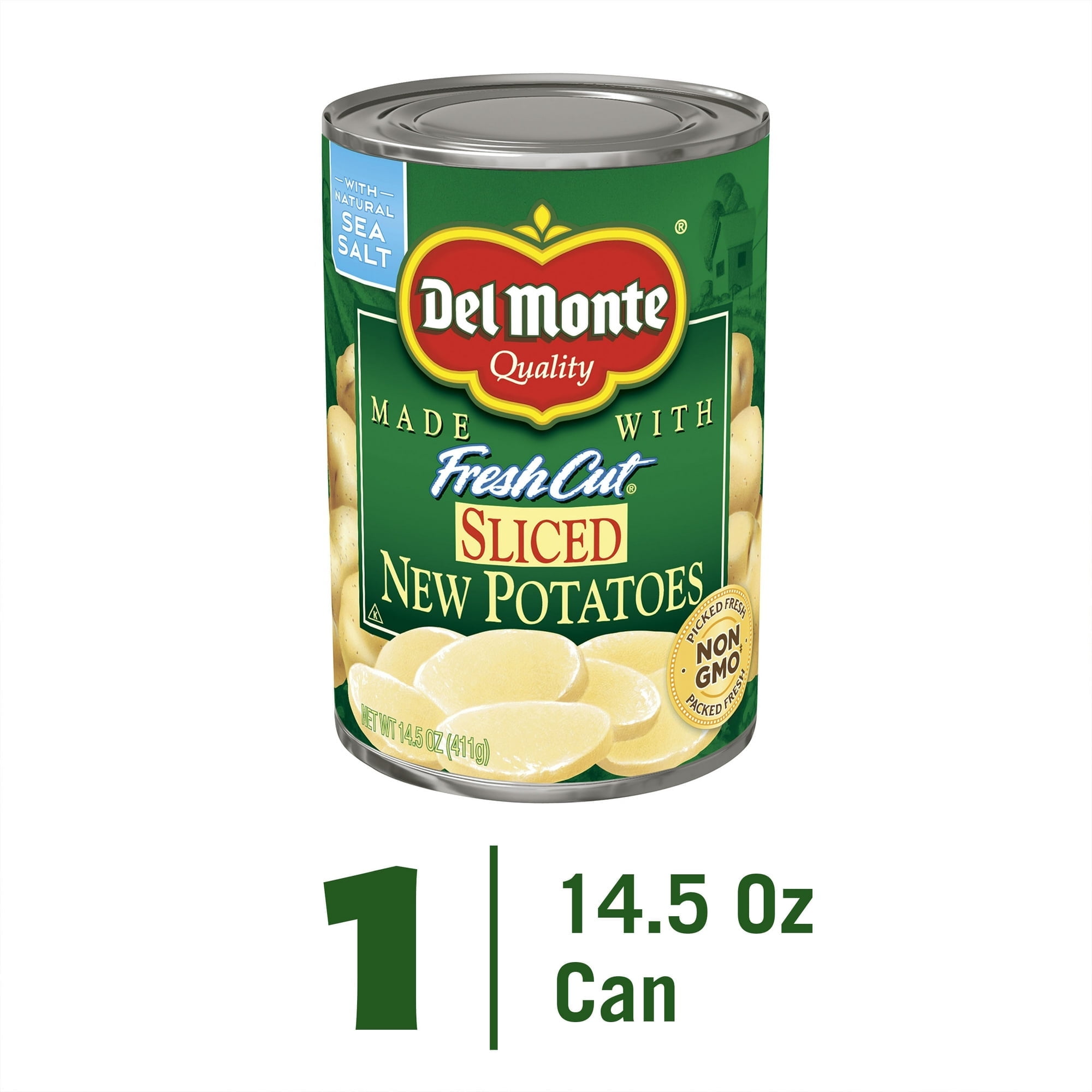 Del Monte Sliced New Potatoes, Canned Vegetables, 14.5 oz Can - Walmart.com