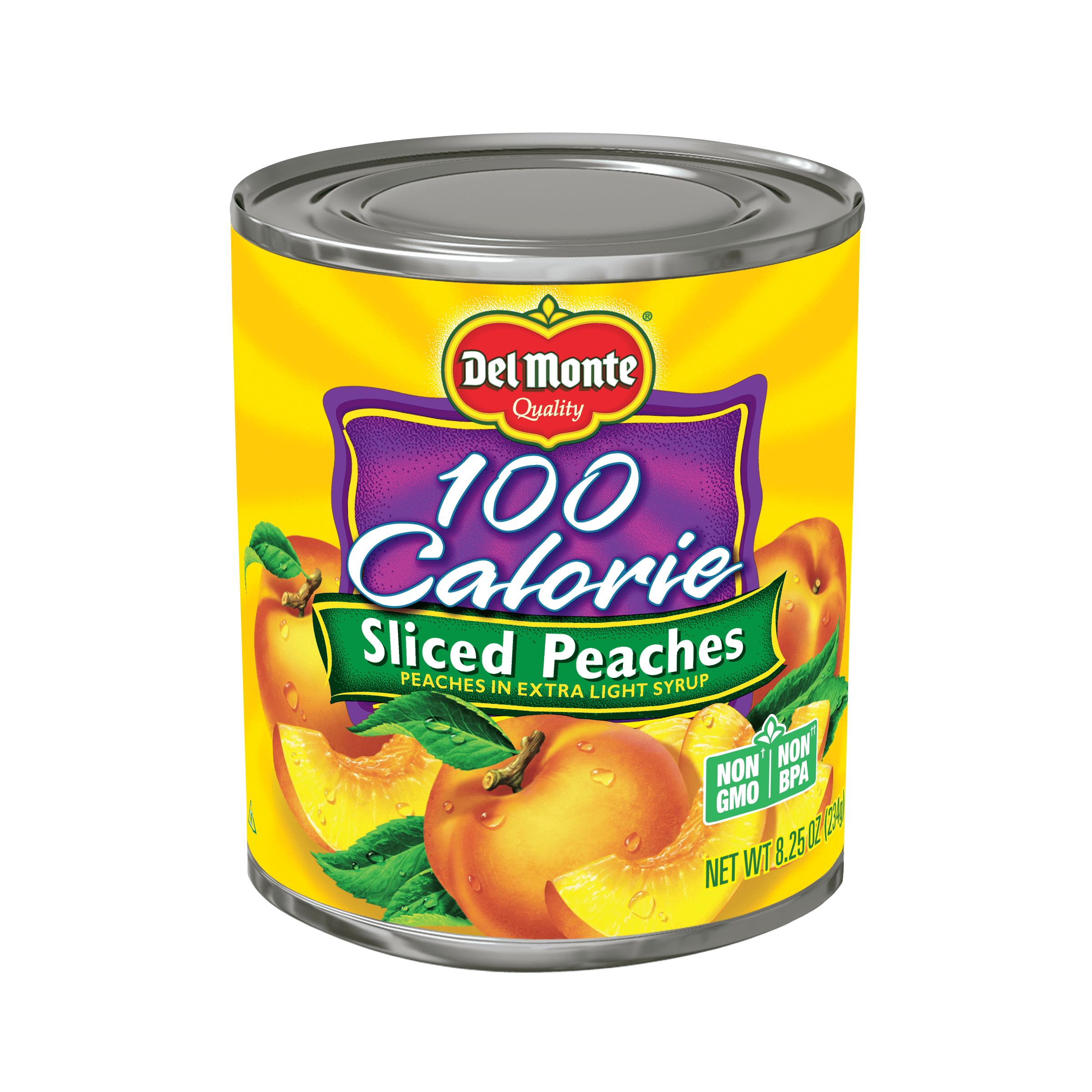 Del Monte 100 Calorie Sliced Yellow Cling Peaches in Extra Light Syrup ...