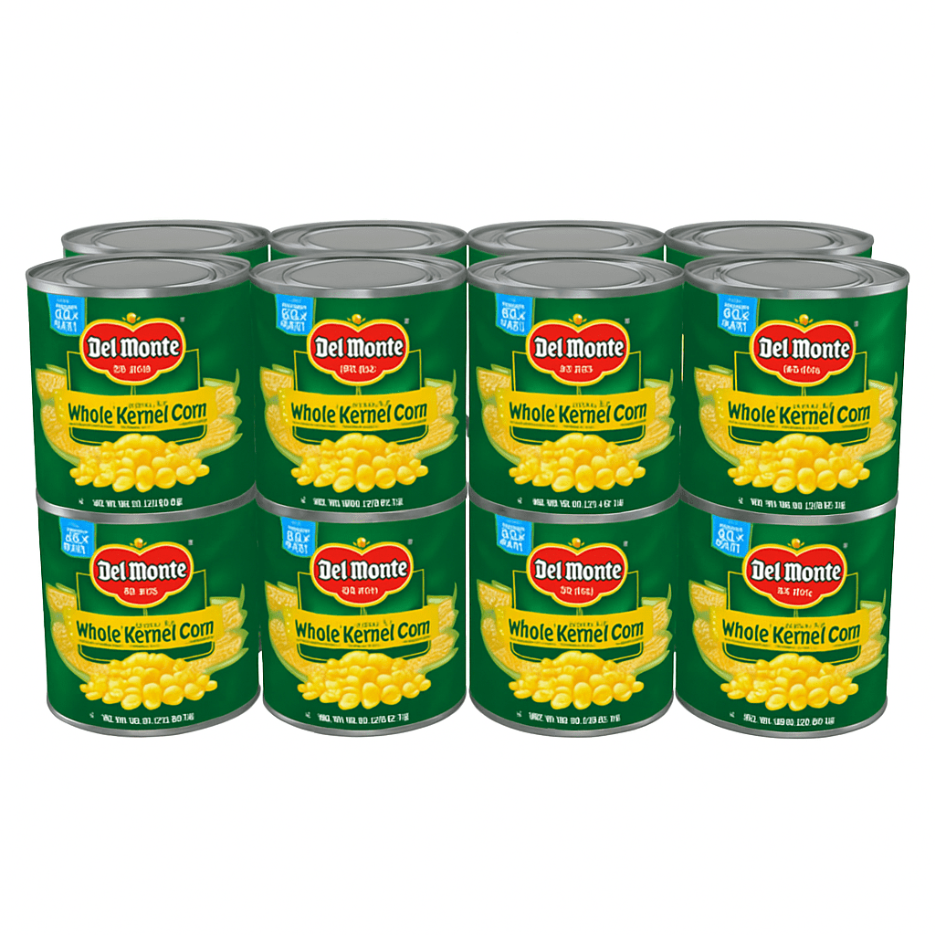 Del Monte Whole Kernel Corn, 15.25 oz, 12 ct - Canned Corn, Whole Kernel, Meal Side, Family Pack ...