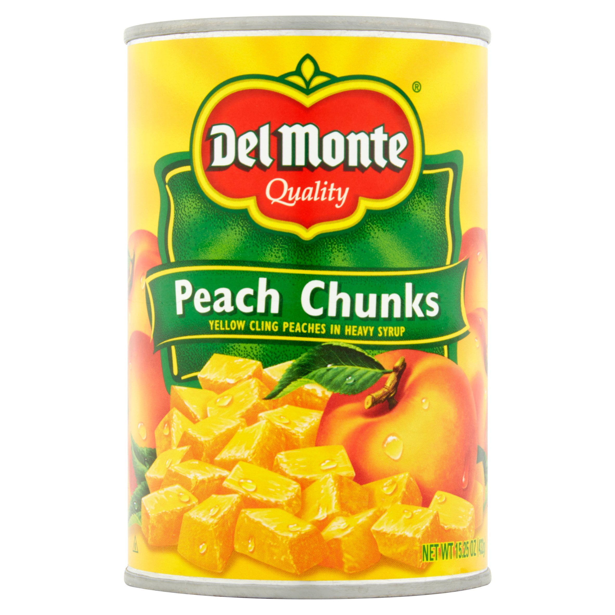 Del Monte Yellow Cling Peach Chunks Canned Fruit 15.25 oz Can (Pack of ...