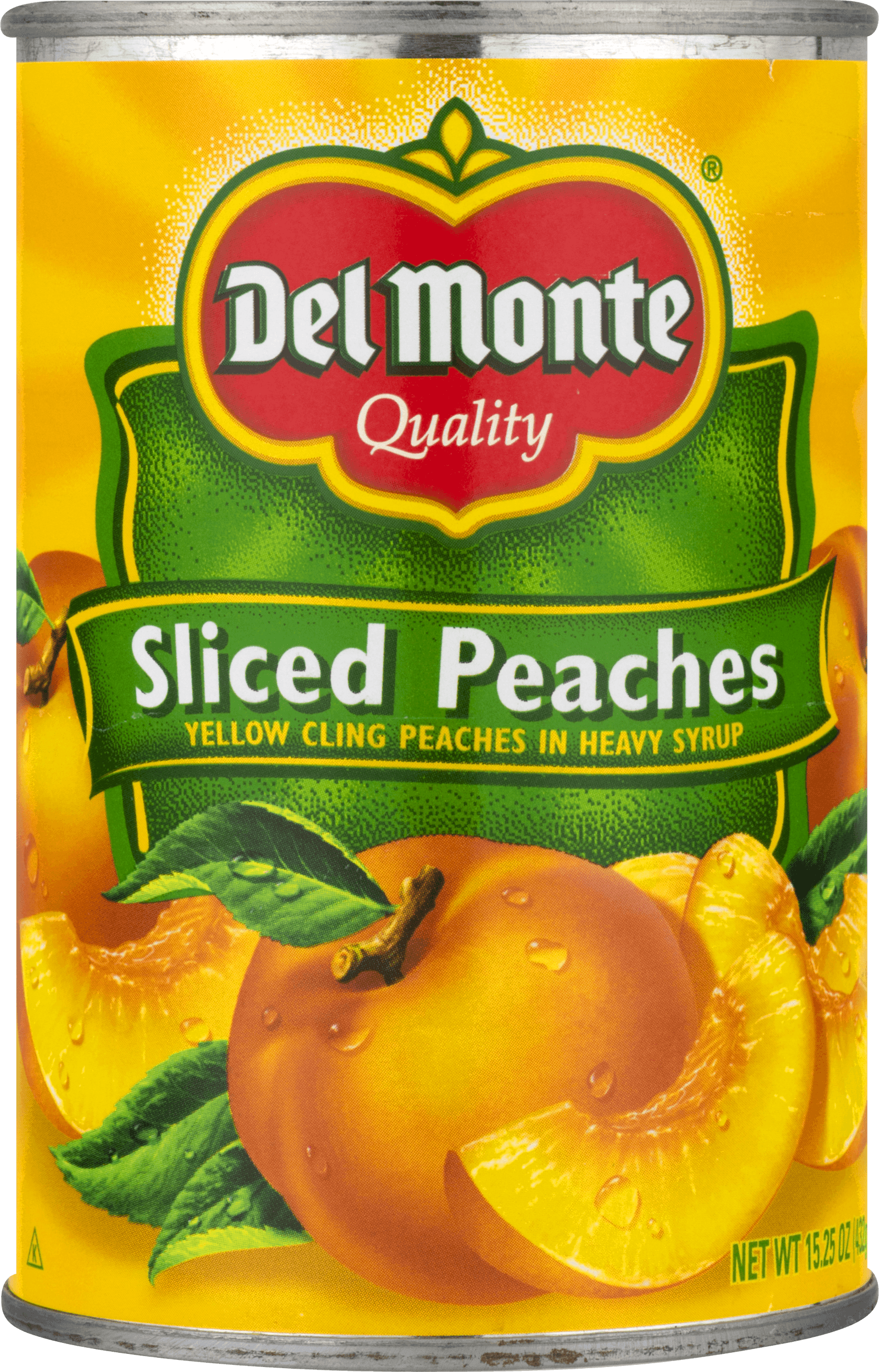 Del Monte No Sugar Added Sliced Peaches, Canned Fruit, 14.5 oz Can ...