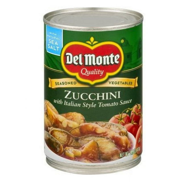 Del Monte Zucchini with Italian Style Tomato Sauce - with Natural Sea ...