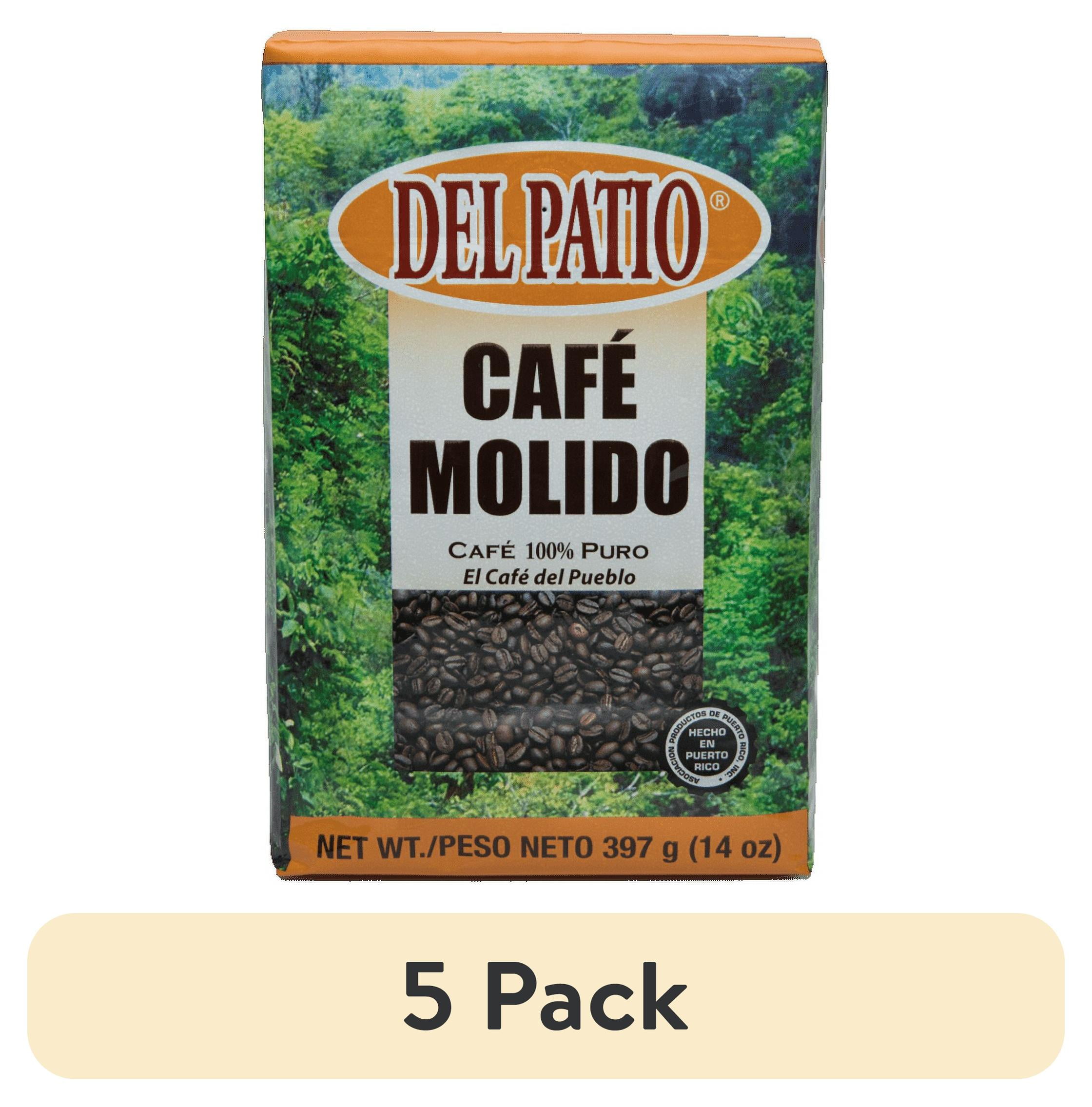 (5 pack) Del Patio Coffee Cafe Molido Del Patio - Walmart.com