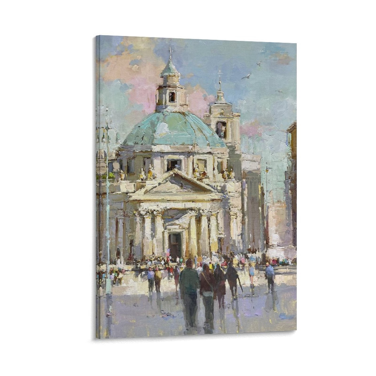 Del Popolo Piazza Poster Cool Artworks Painting Wall Art Canvas Prints ...