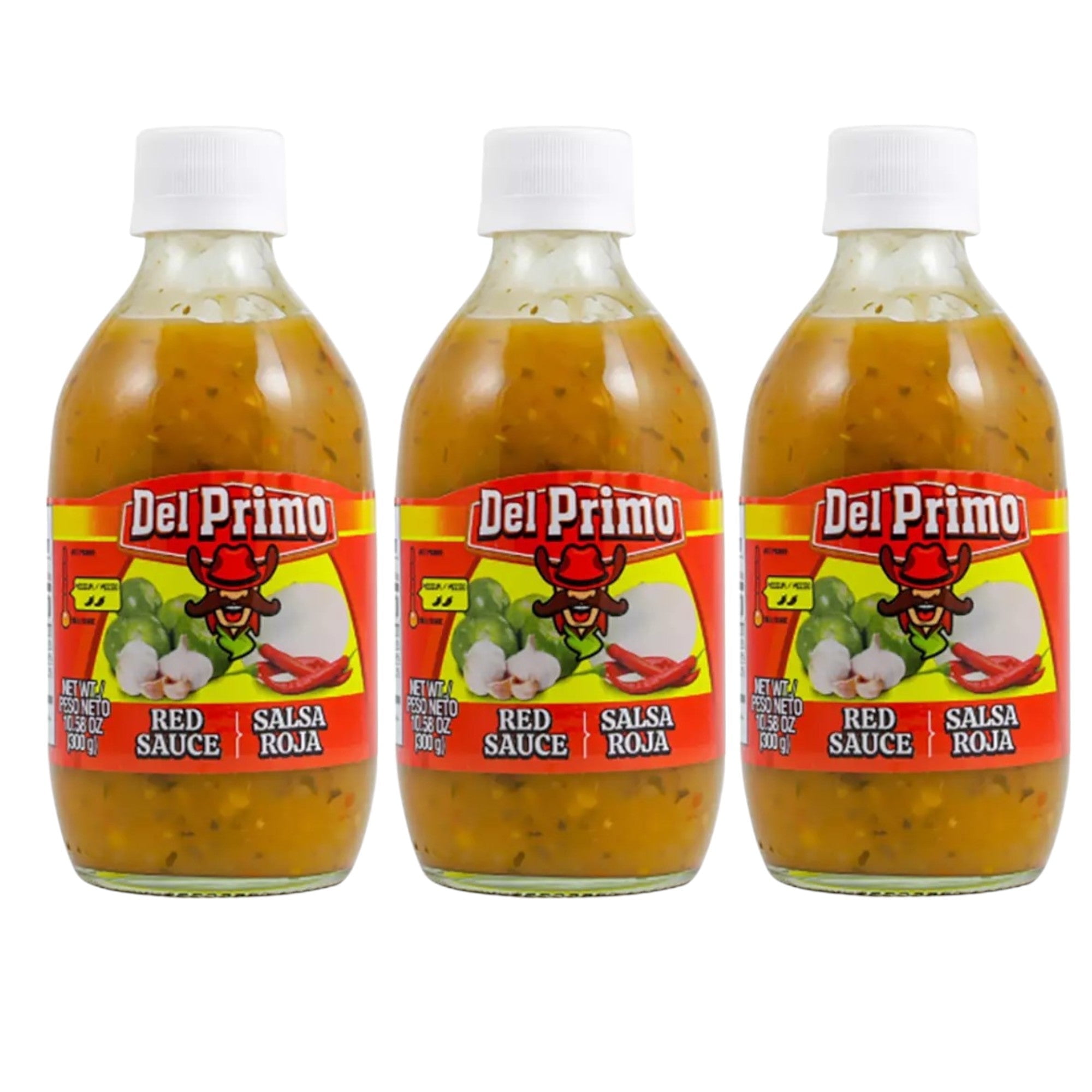 Del Primo Salsa Roja Red Hot Sauce 10.5oz Bottle (Pack of 3) - Walmart.com