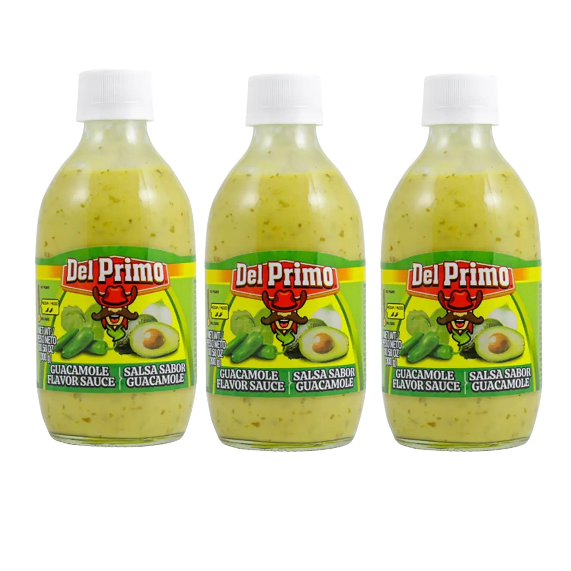 Del Primo Salsa Sabor Guacamole Avocado Flavor Hot Sauce 10.5oz Bottle ...