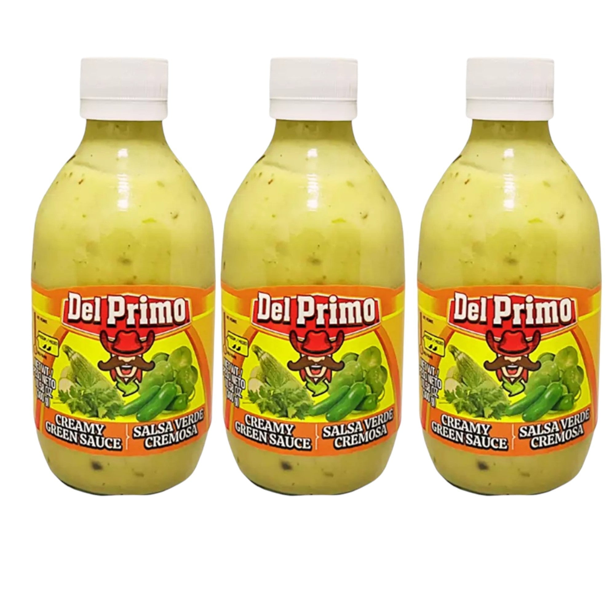 Del Primo Salsa Verde Cremosa Creamy Green Sauce 10.5oz Bottle (Pack of ...