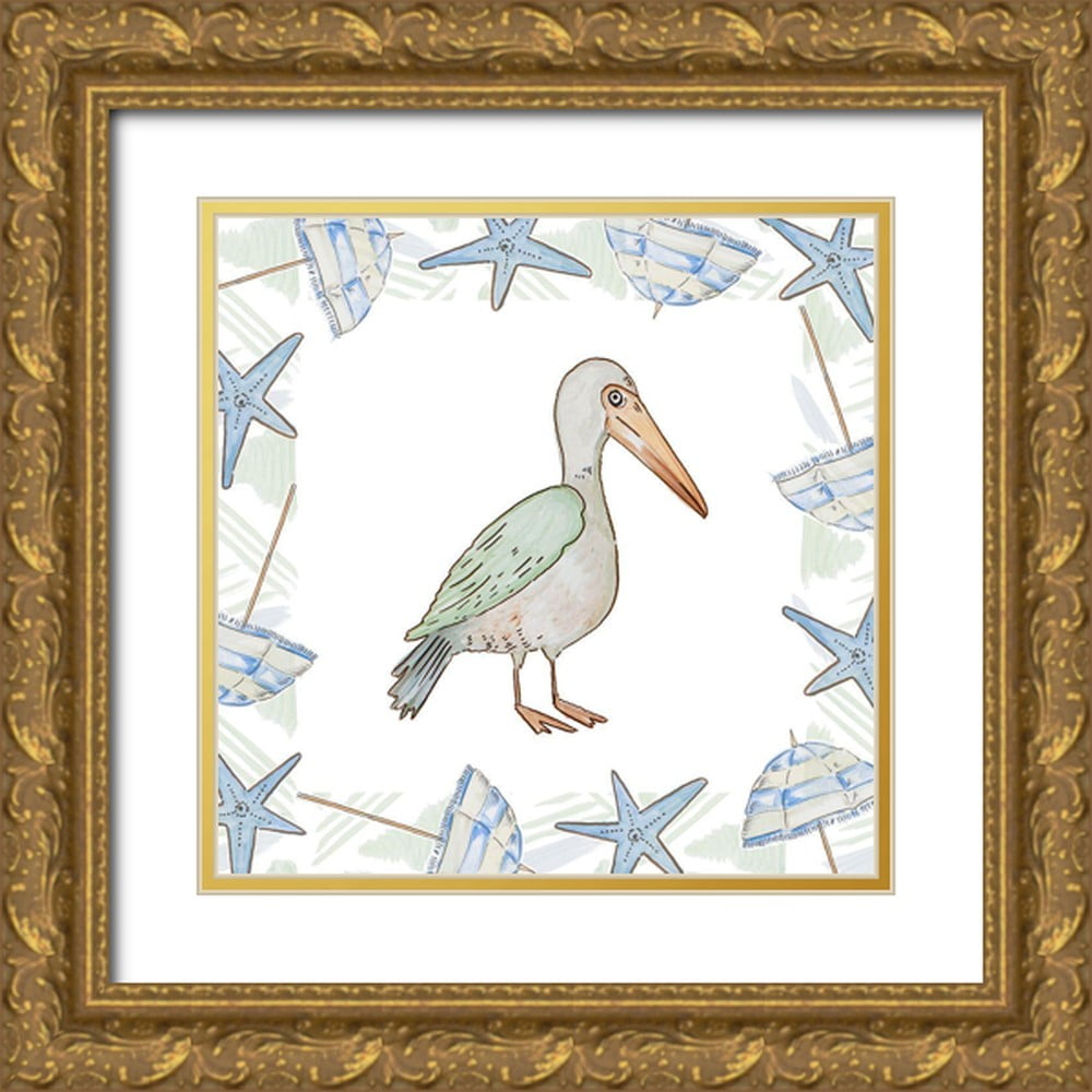 Del Sol, Ani 12x12 Gold Ornate Wood Framed with Double Matting Museum ...