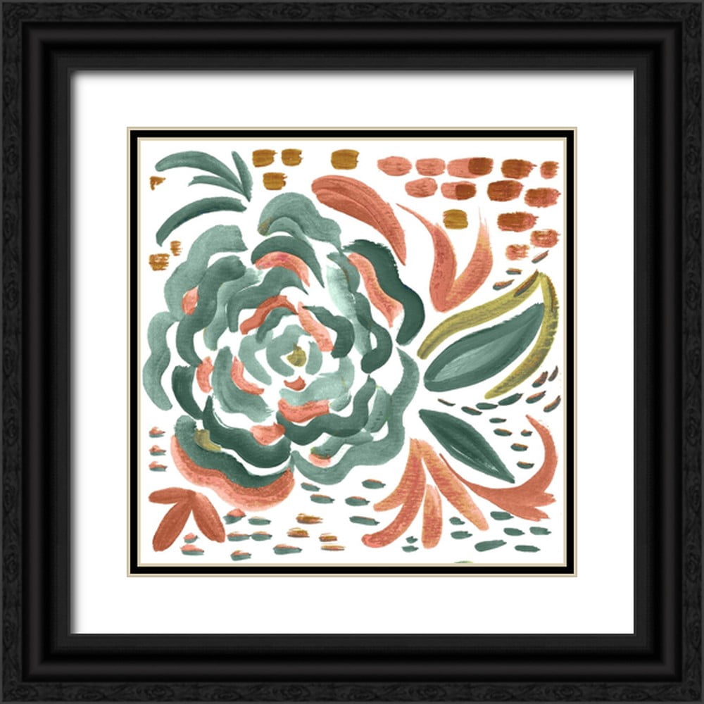 Del Sol, Ani 20x20 Black Ornate Wood Framed with Double Matting Museum ...