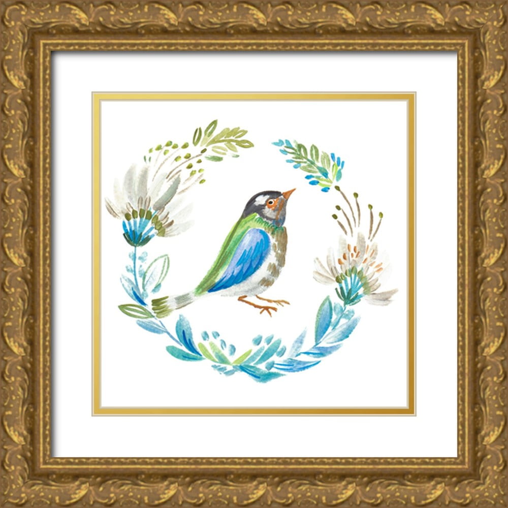 Del Sol, Ani 20x20 Gold Ornate Wood Framed with Double Matting Museum ...