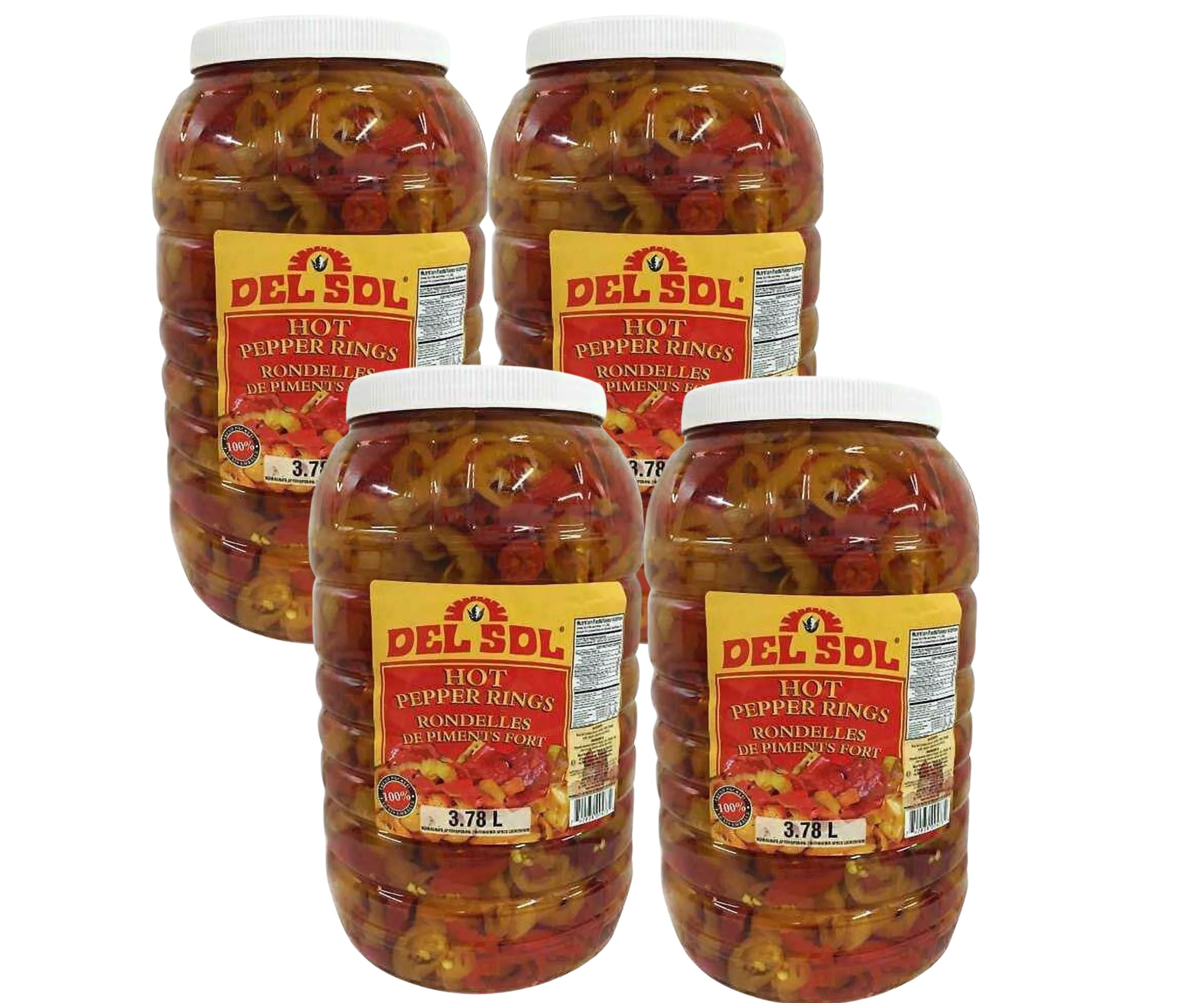 Del Sol Hot Pepper Rings, 3.78L (1 Gallon), 4-Pack Case - Walmart.com