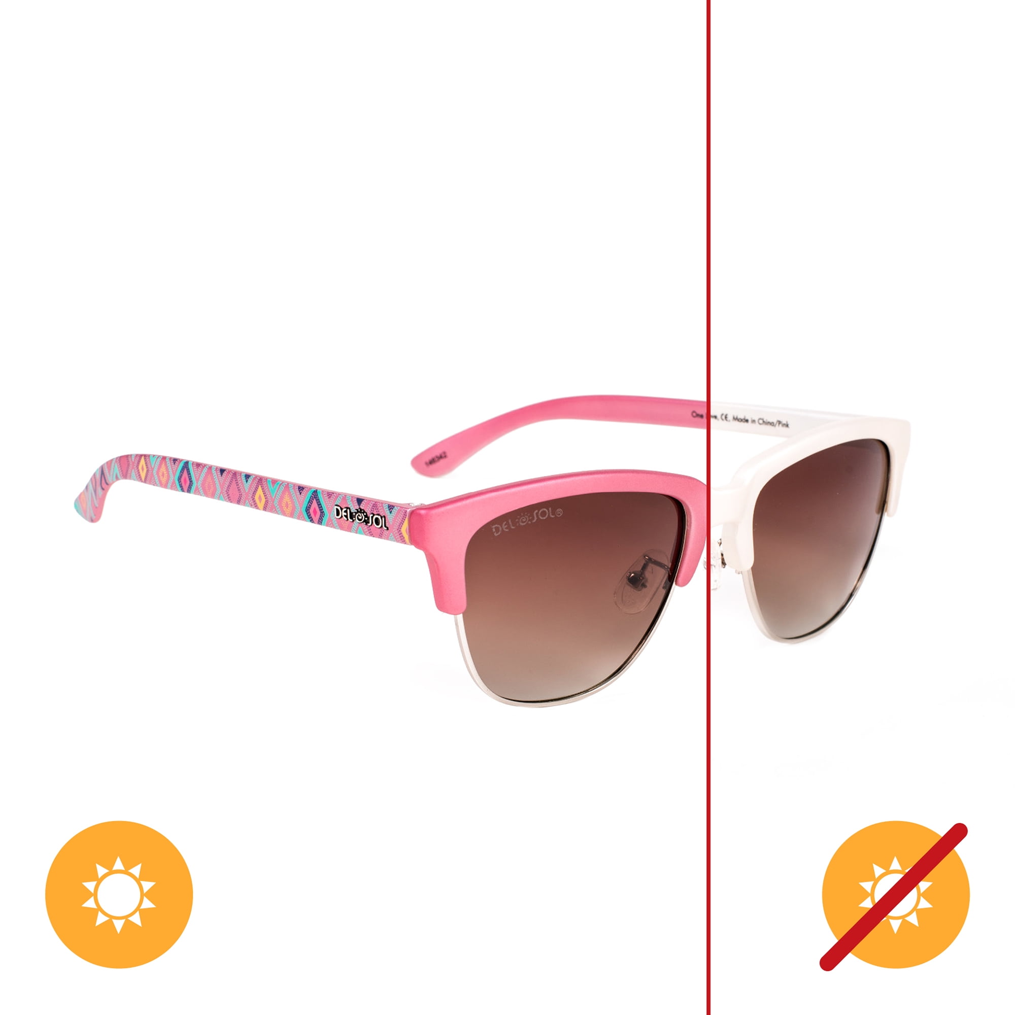 Del Sol Solize Color-Changing Sunglasses For Women - One Love - Changes ...