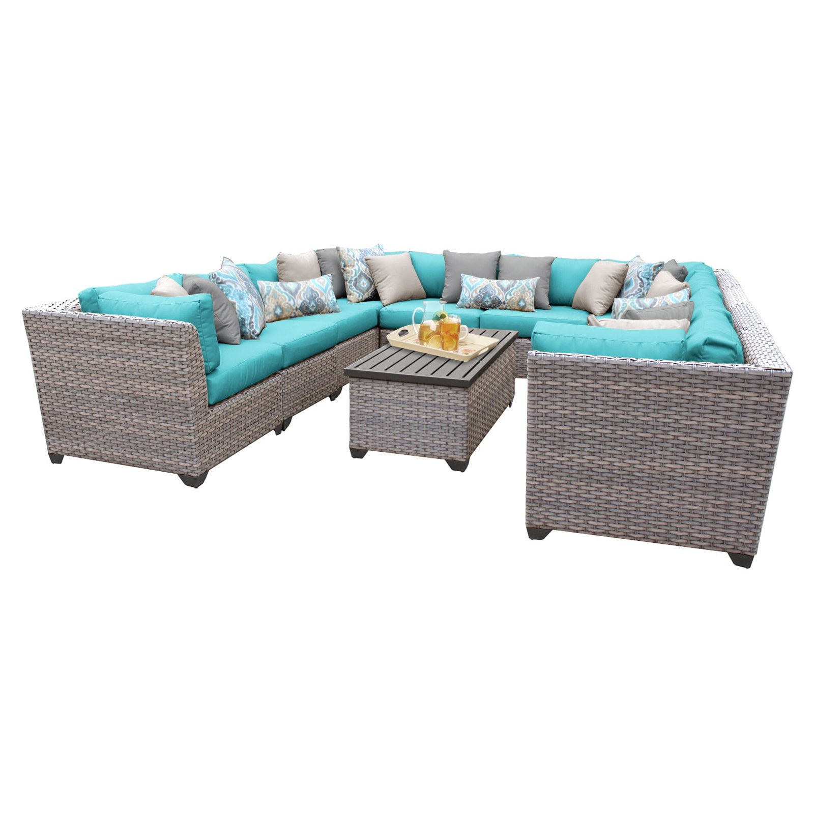 Delacora TKC-DPF-FLO11A Florence Outdoor 11 Piece Conversation Set - Walmart.com