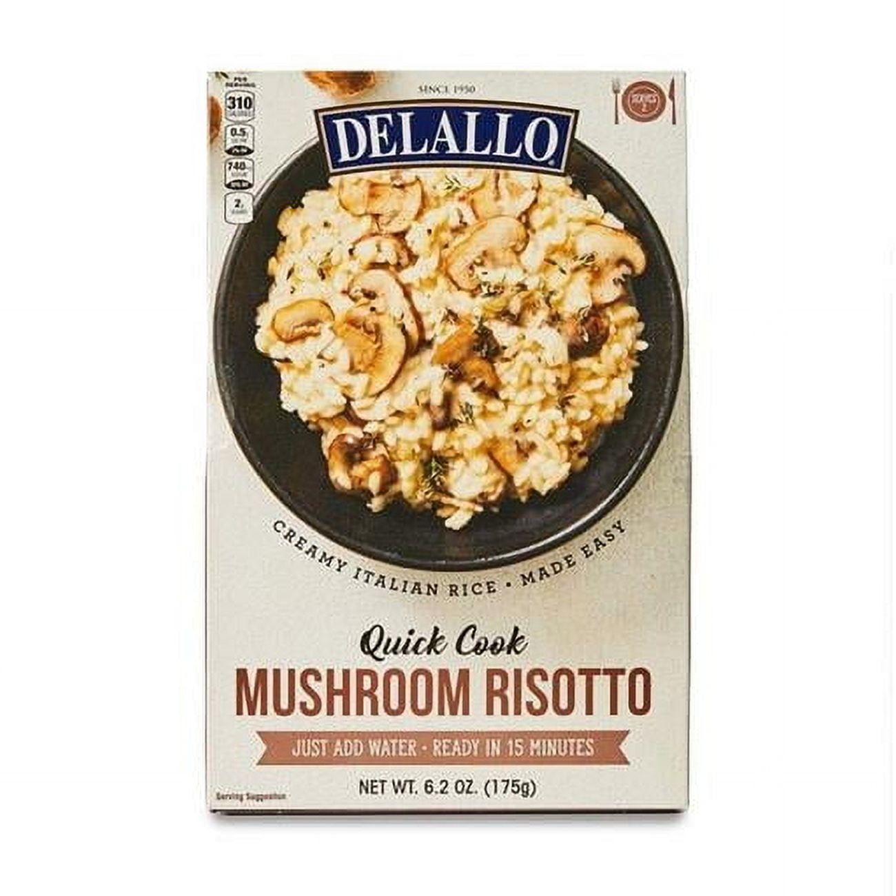 Delallo 6.2 oz Mushroom Risotto Rice Recipe - Pack of 6 - Walmart.com