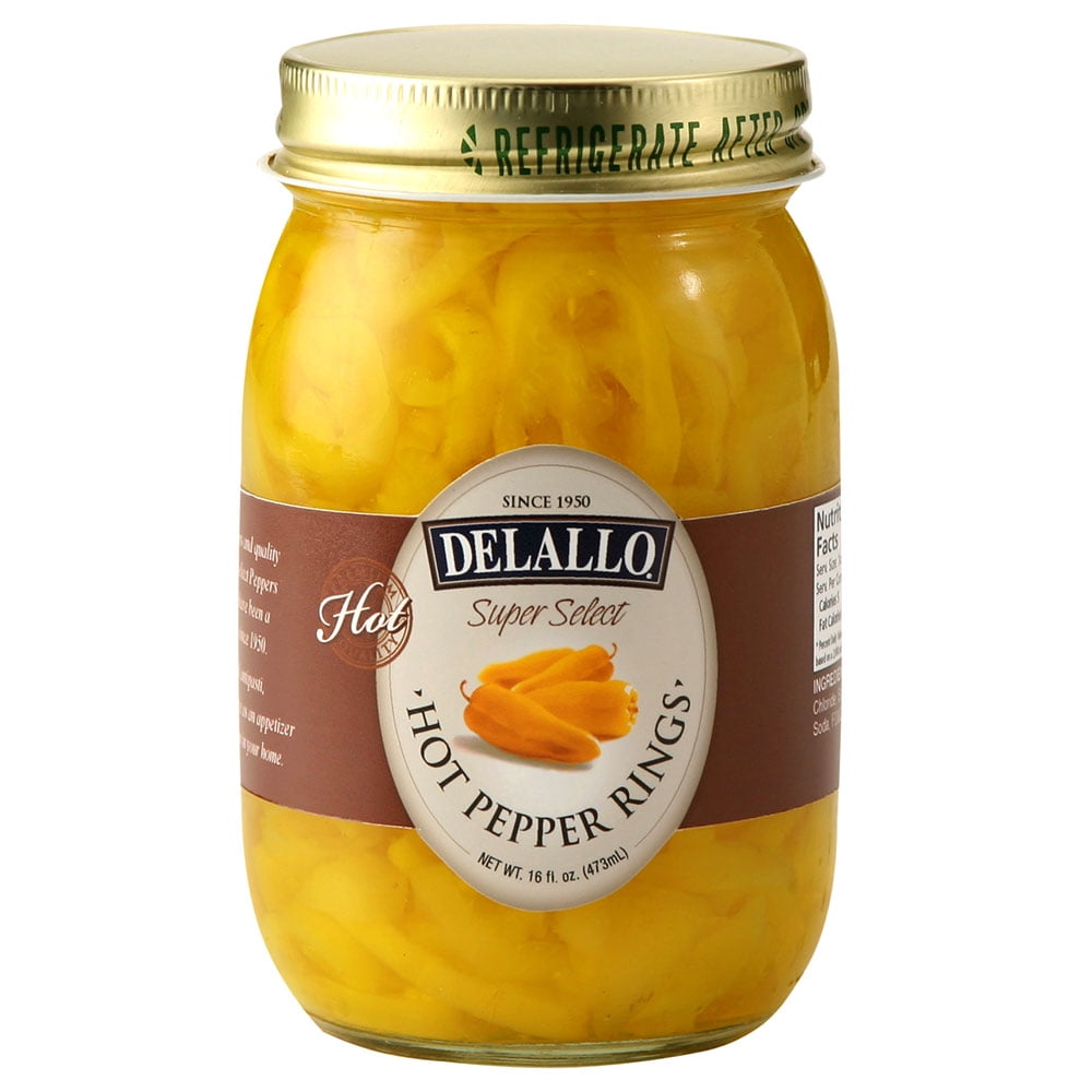 Delallo Hot Pepper Rings, 16 oz - Walmart.com