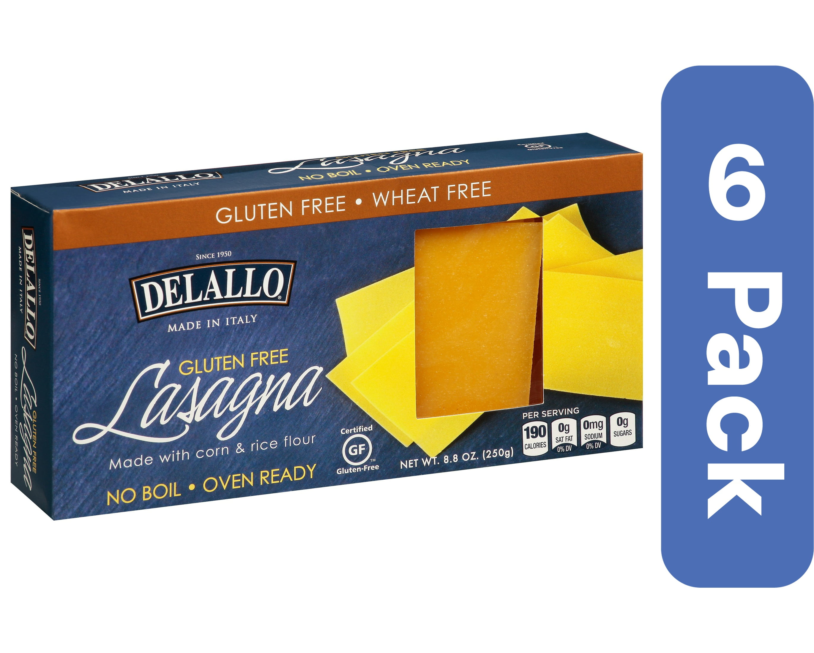 Delallo Lasagna Pasta 9 oz (Pack Of 6) - Walmart Business Supplies