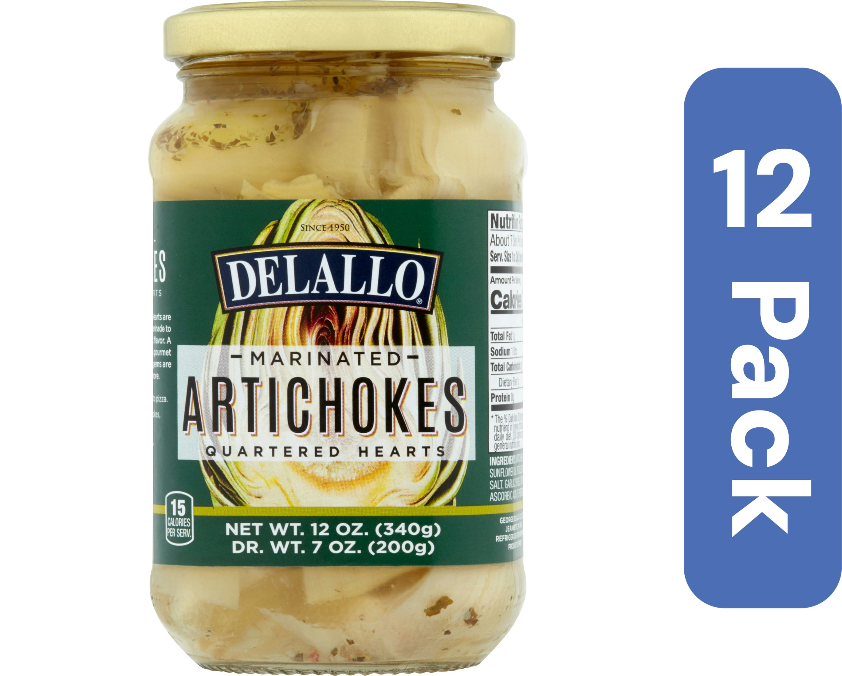 Delallo Marinated Artichoke Hearts 12 oz (Pack Of 12) - Walmart.com