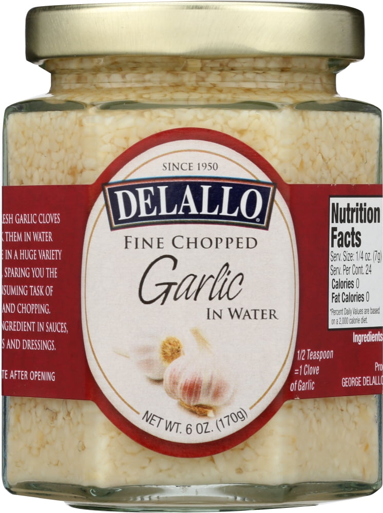 Delallo Jarred Minced Garlic Cloves in Water, 6 oz - Walmart.com