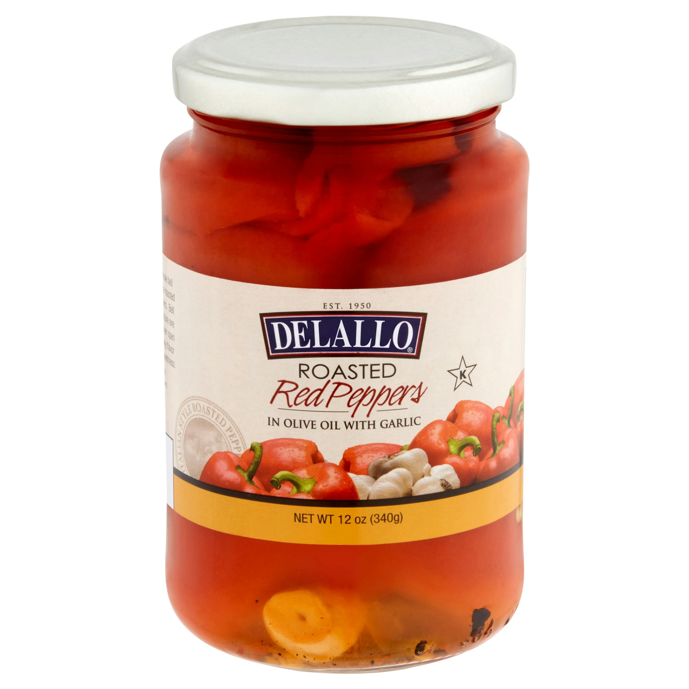 Delallo Roasted Red Peppers with Garlic 12 oz (Pack Of 12) - Walmart.com