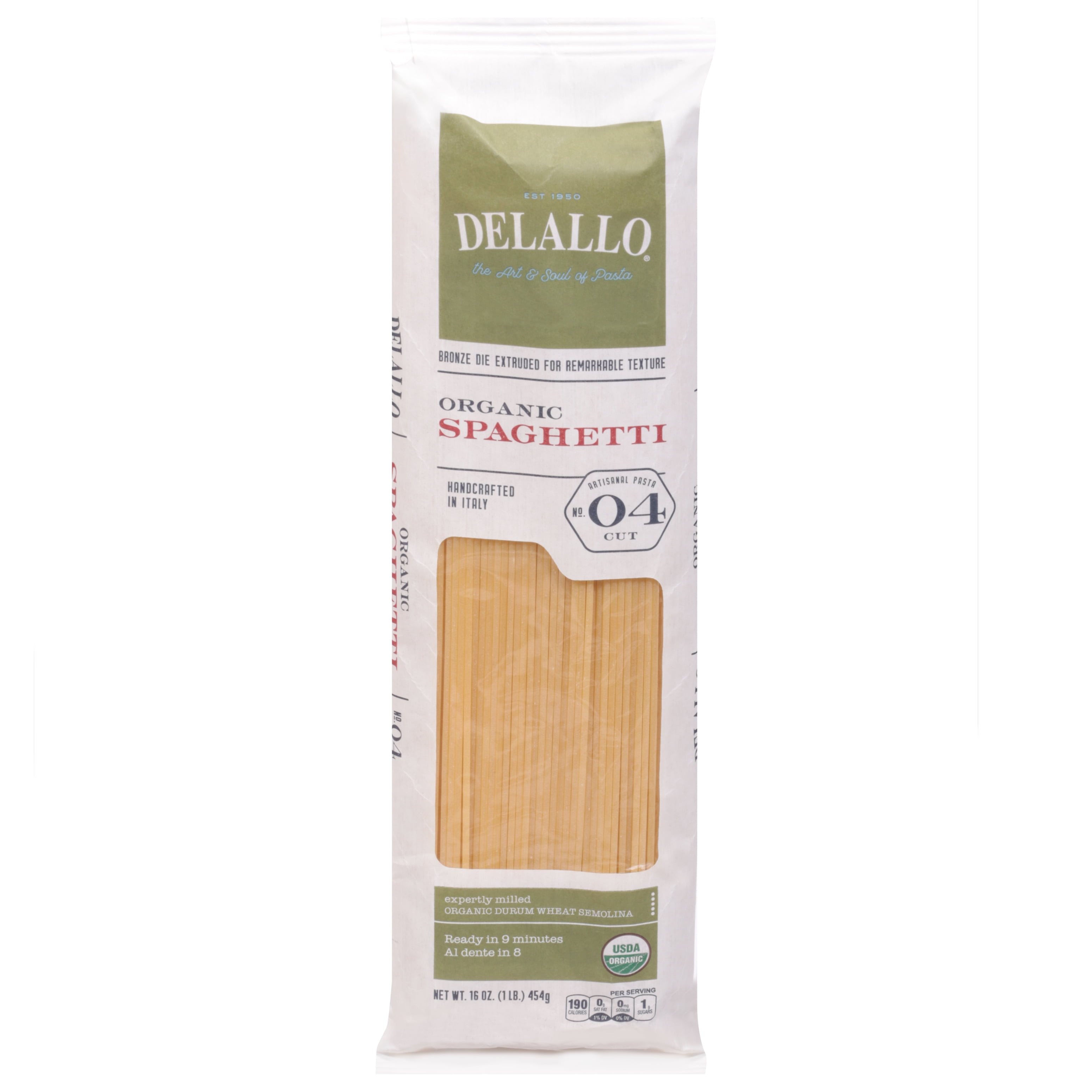 Delallo Semolina Spaghetti Pasta Organic 16 oz (Pack of 12) - Walmart.com