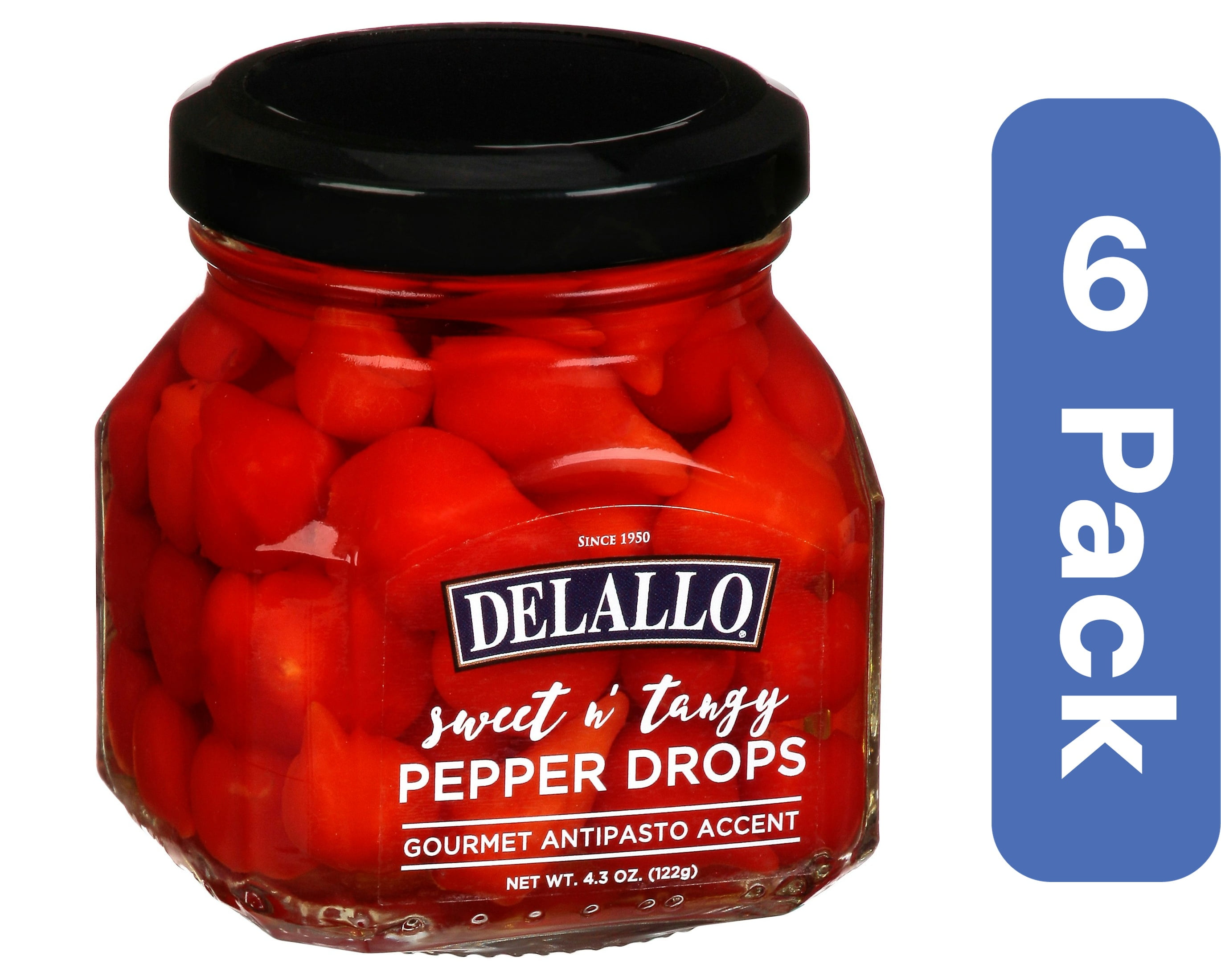 Delallo Sweet & Tangy Drops Peppers 4.3 oz (Pack Of 6) - Walmart.com
