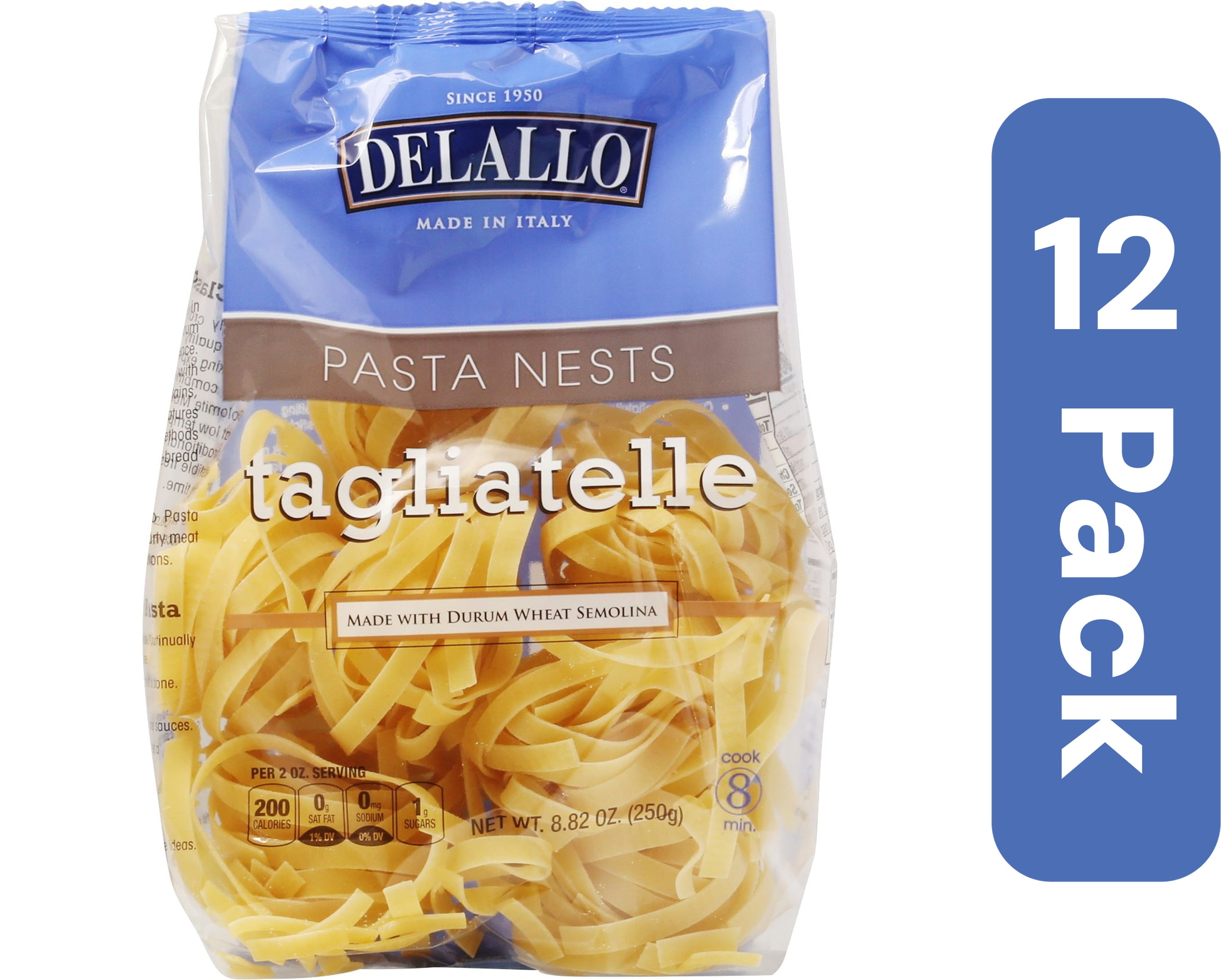 (Pack Of 12) Delallo Tagliatelle Nest Pasta 8.82 Oz - Walmart.com