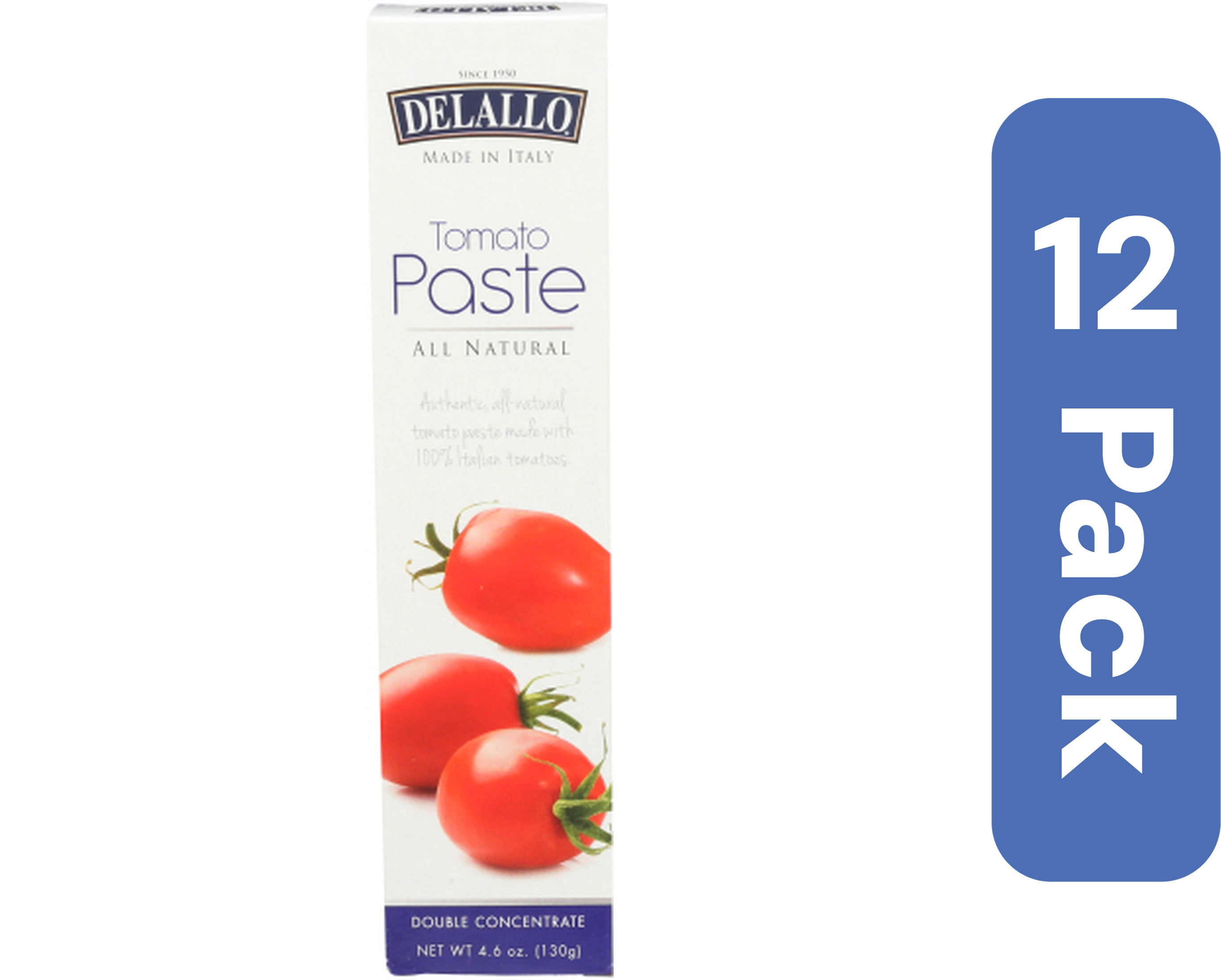 Delallo Tomato Paste Tube 4.6 oz (Pack of 12) - Walmart.com