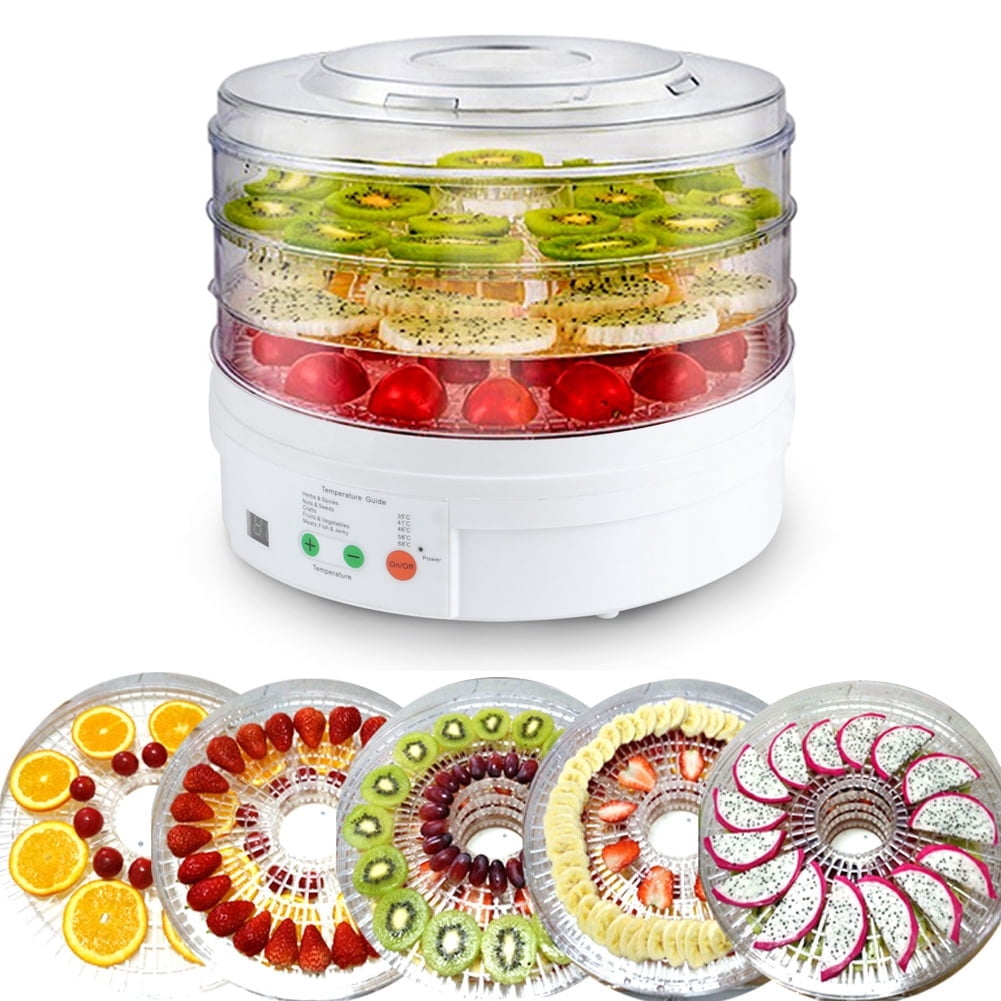 Intelligent 3‑Layer Electric Food Dehydrator Fruits Vegetable Dryer ...