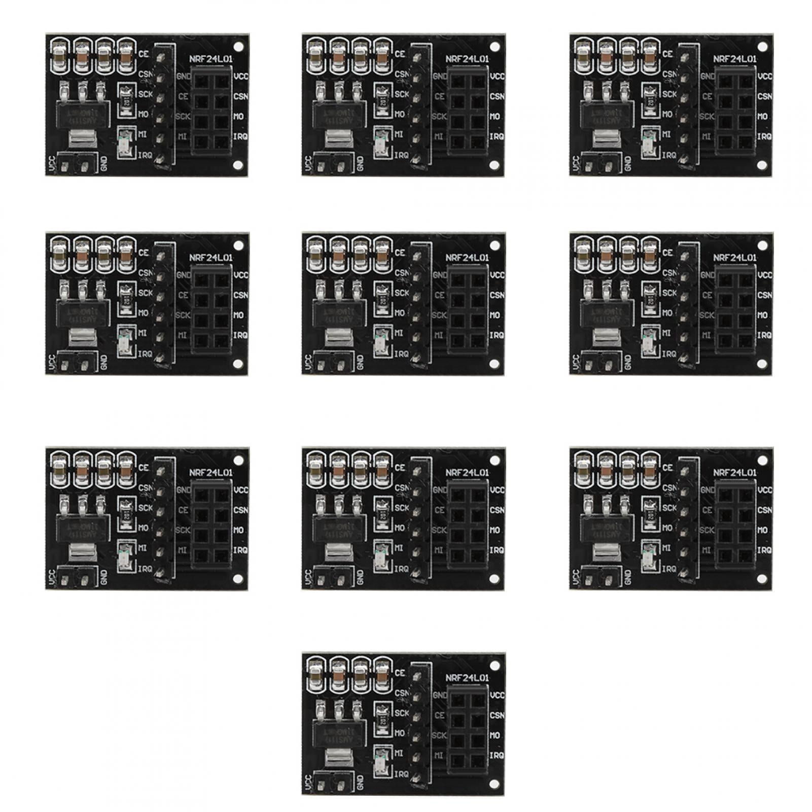 Delaman Wireless Module Pinboard, 10PCS 3.3V 8Pin NRF24L01+ Wireless ...
