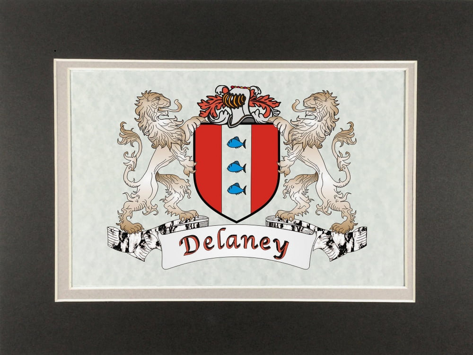 Delaney Irish Coat of Arms Print - Frameable 9" x 12" - Walmart.com