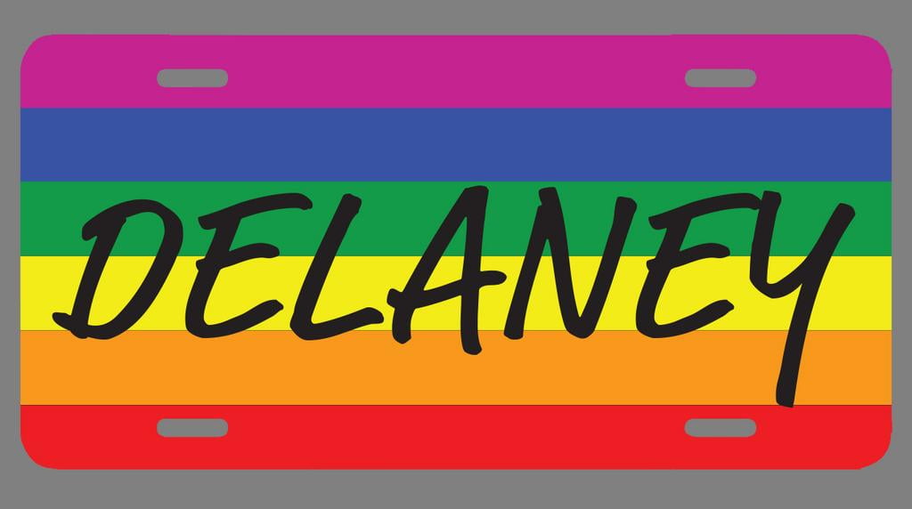 Delaney Name Pride Flag Style License Plate Tag Vanity Novelty Metal ...