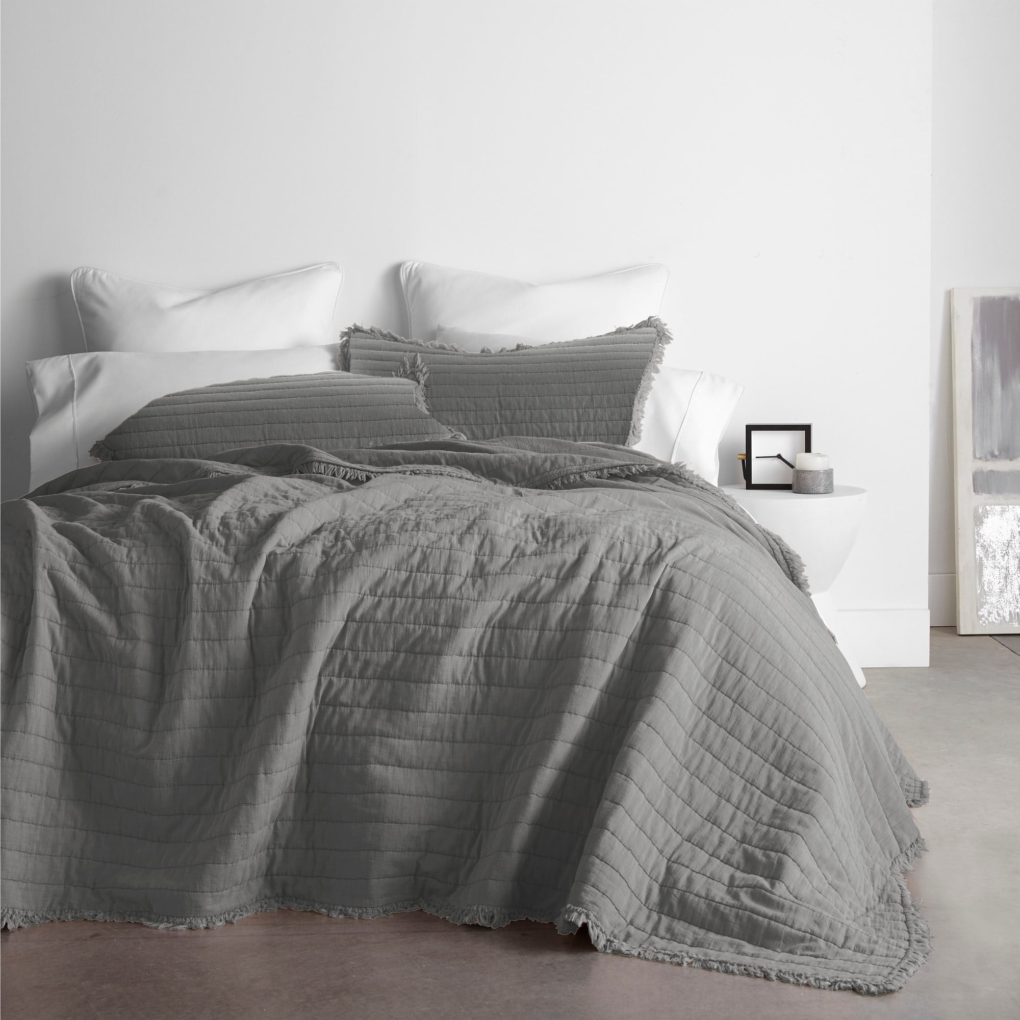 Delano 3 Piece Cotton Quilt Set by Donna Sharp Grey Queen - Walmart.com