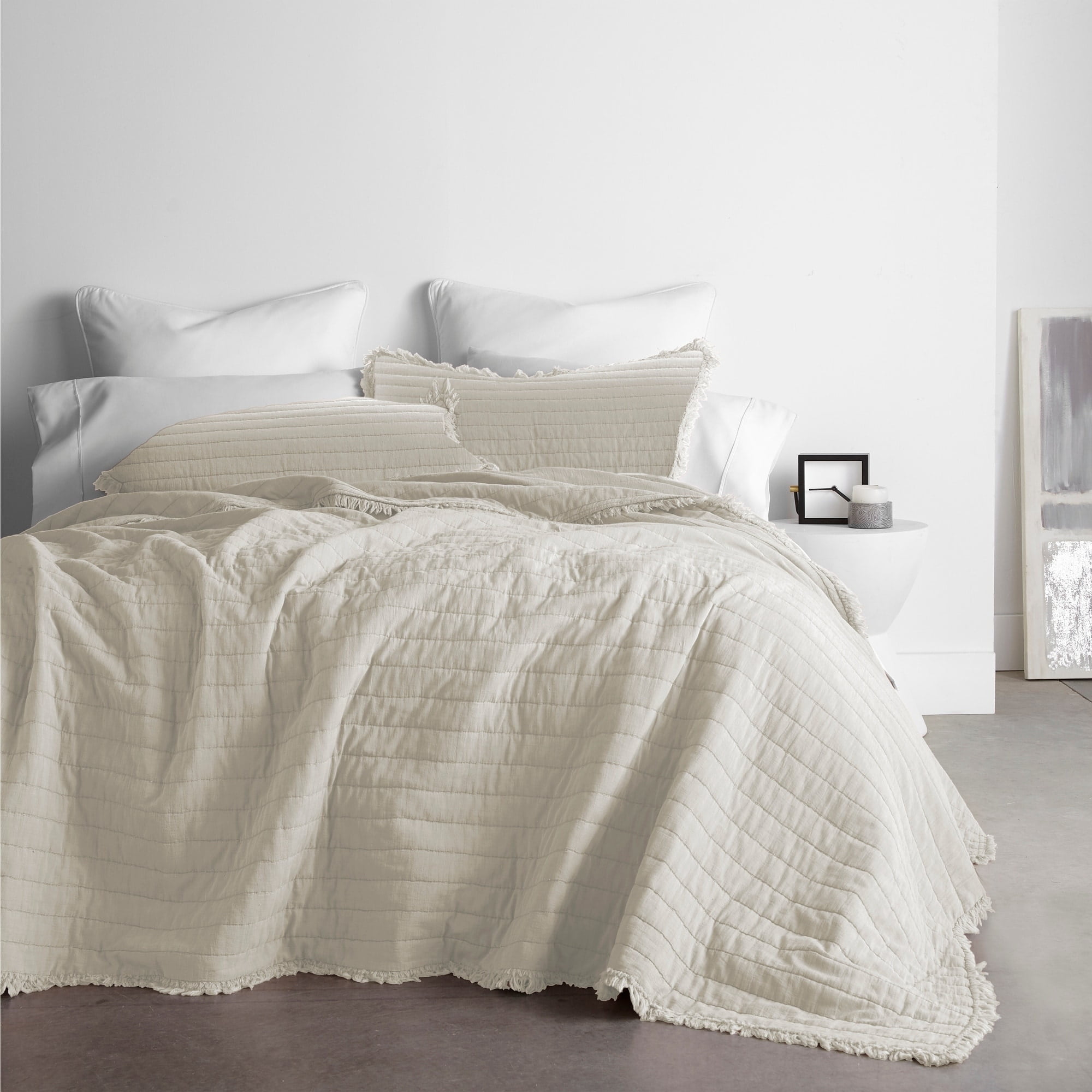 Delano 3 Piece Cotton Quilt Set by Donna Sharp Ivory Queen - Walmart.com