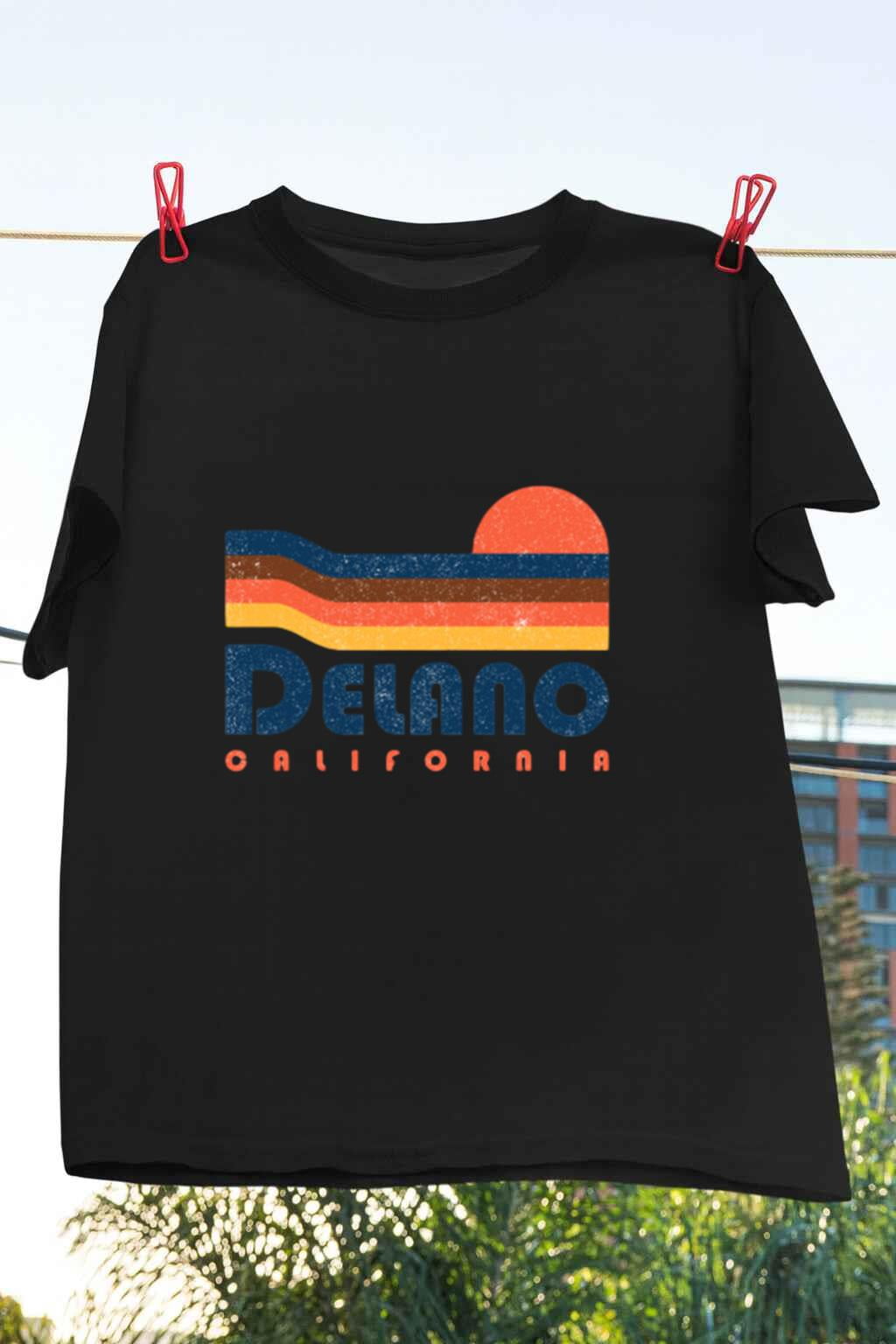 Delano California Retro Graphic Unisex T-Shirt Vintage Inspired Travel ...