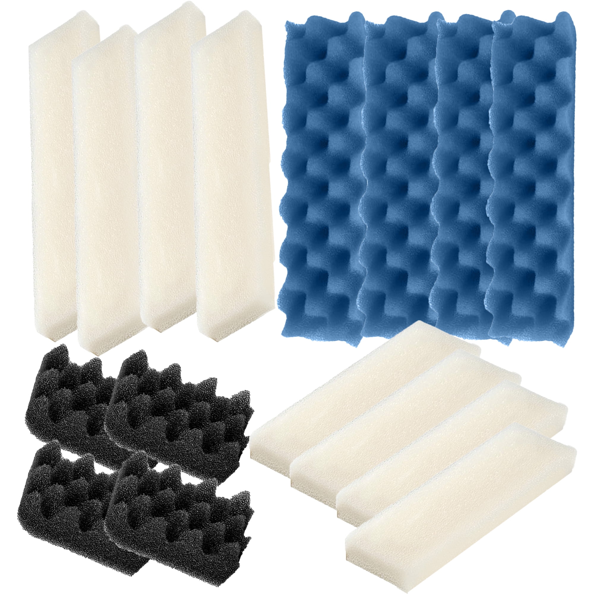 Delapan White Bio Foam Max Inserts Set Compatible with Canister Filters ...
