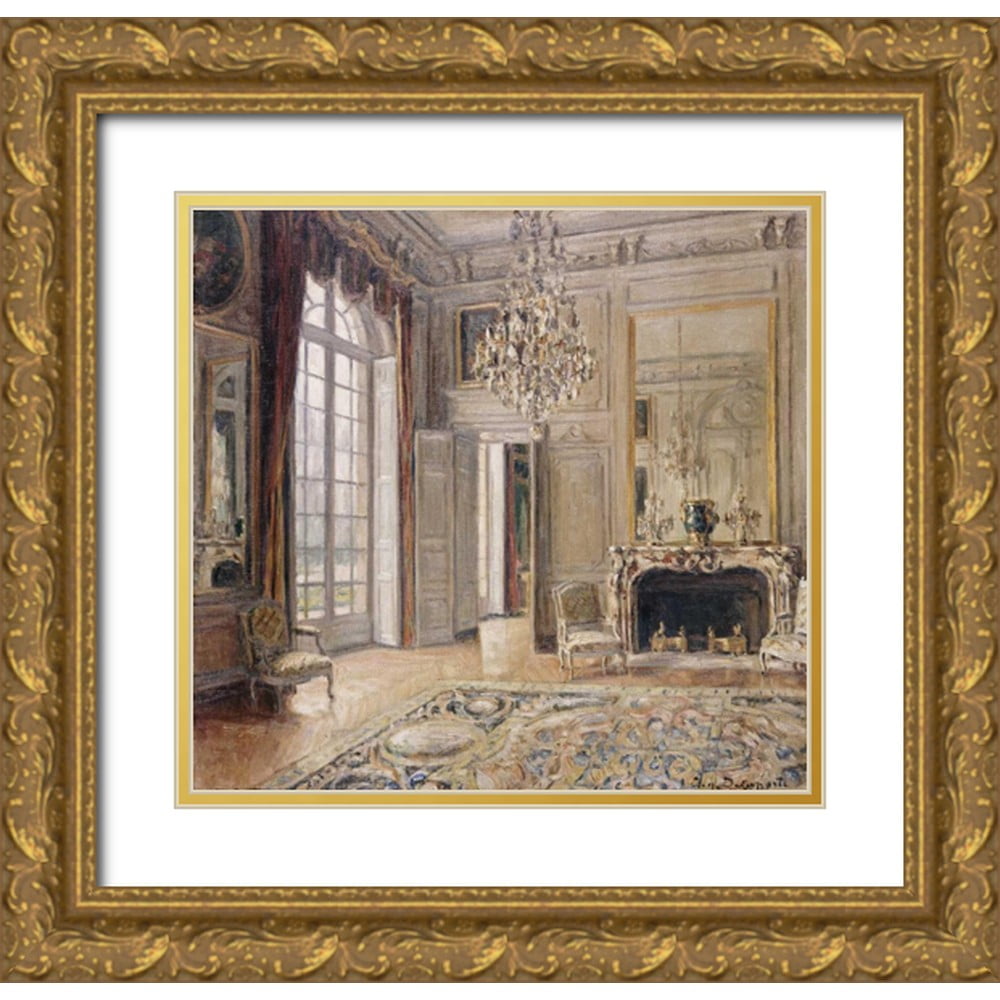 Delaporte, Maurice-Eugene 16x15 Gold Ornate Wood Framed with Double ...