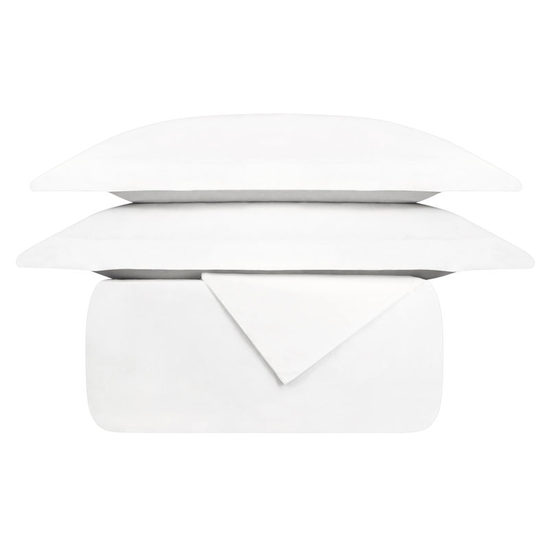 Delara 100% Organic Cotton Percale Duvet Cover Set (1 Duvet Cover, 2 ...