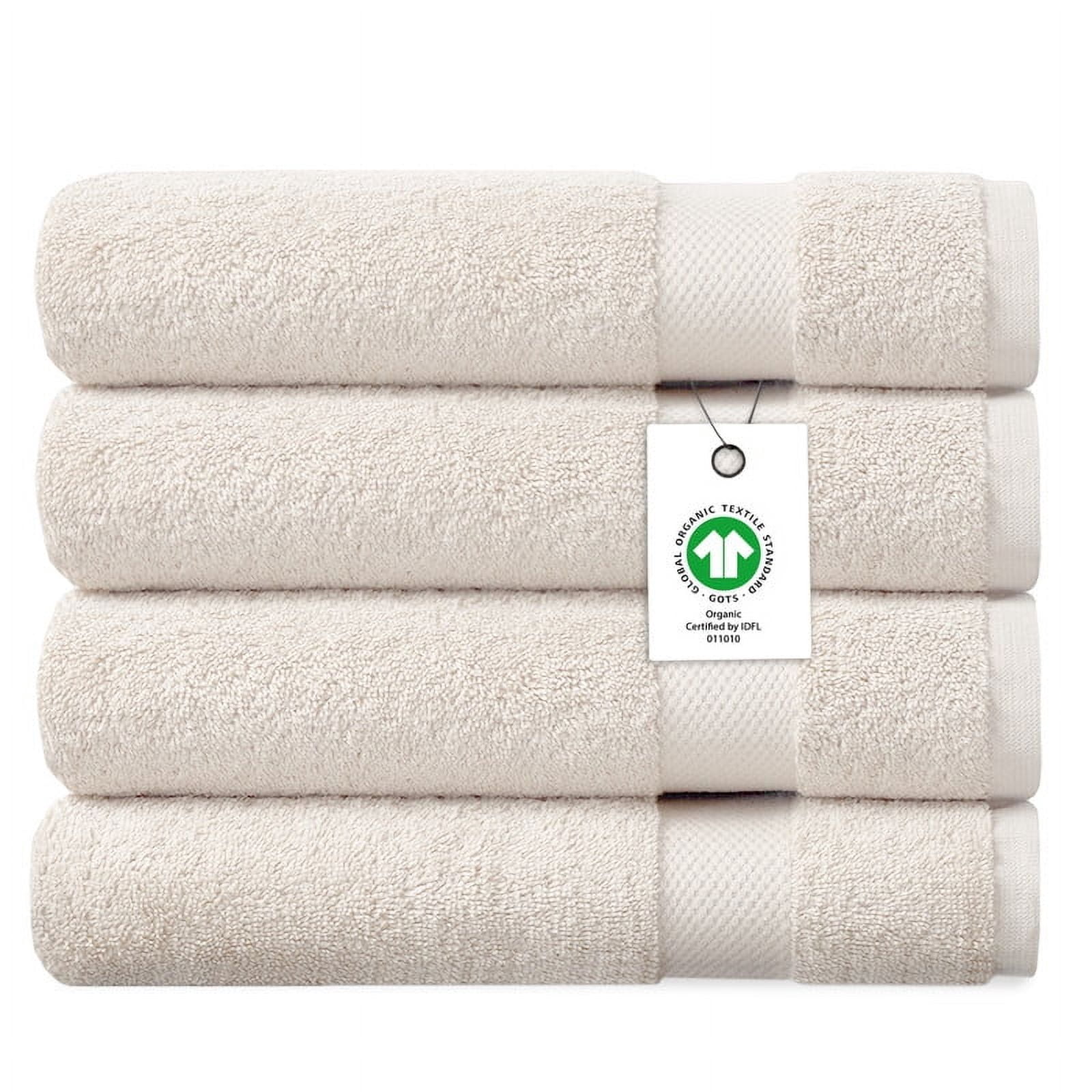 Delara Organic Cotton Luxuriously Plush Bath Sheet Pack of 4 | GOTS ...