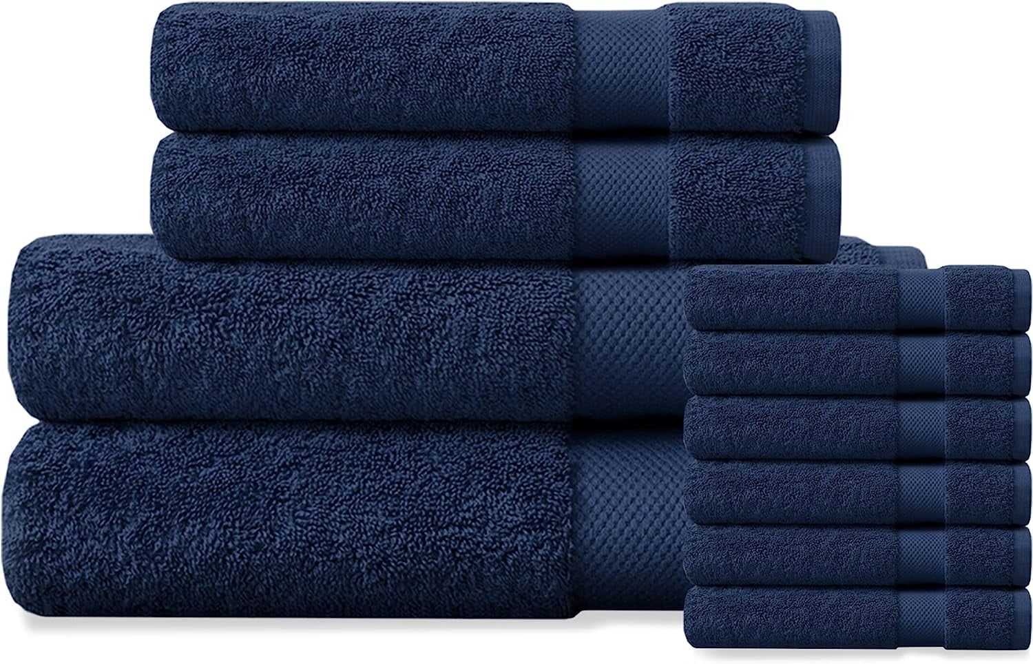 Delara Organic Cotton Luxuriously Plush Bath Towel 10 Piece Set|GOTS ...