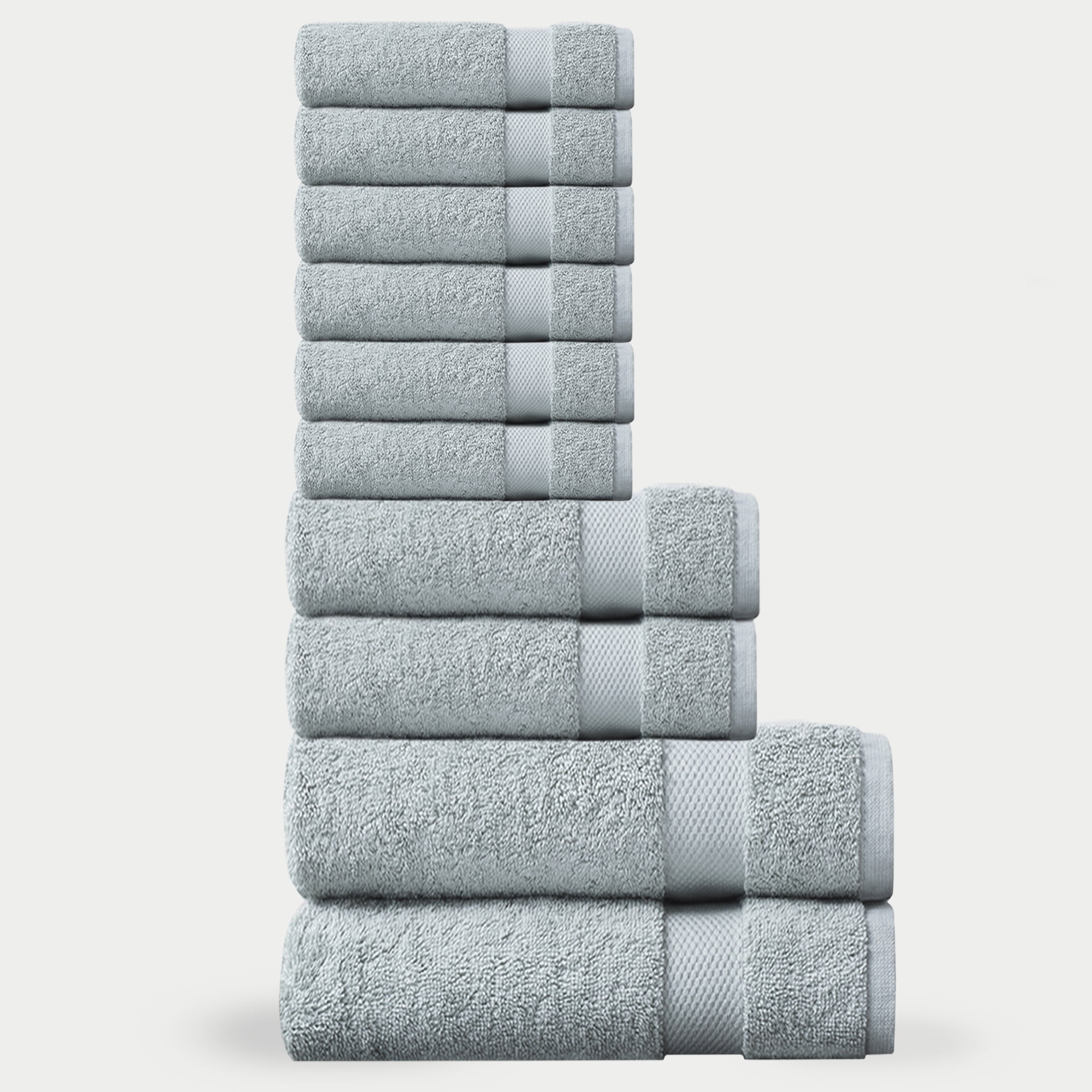 Delara Organic Cotton Luxuriously Plush Bath Towel 10 Piece Set|GOTS ...