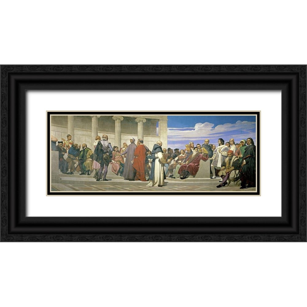 Delaroche, Paul 18x9 Black Ornate Wood Framed with Double Matting ...