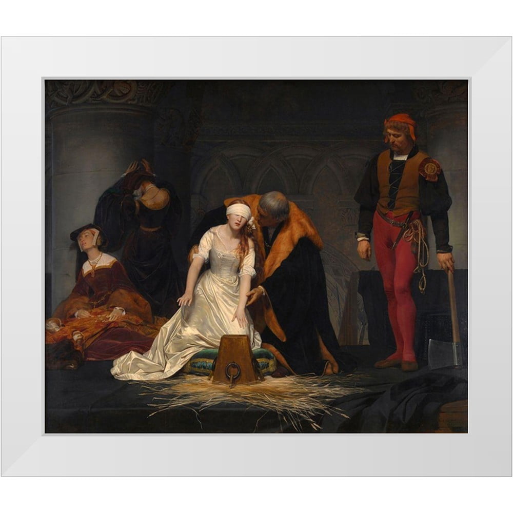 Delaroche, Paul 30x26 White Modern Wood Framed Museum Art Print Titled ...