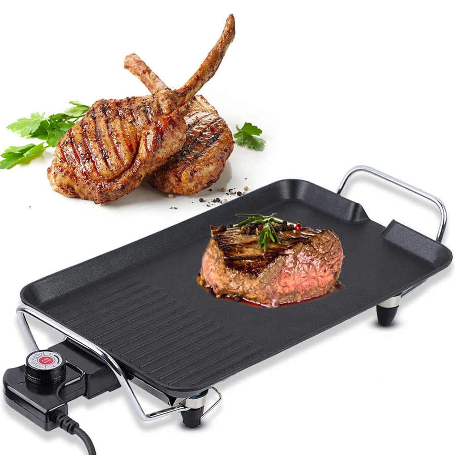 Delavala Professional Grill Cookware Electric Grill Griddle pan with 5 ...