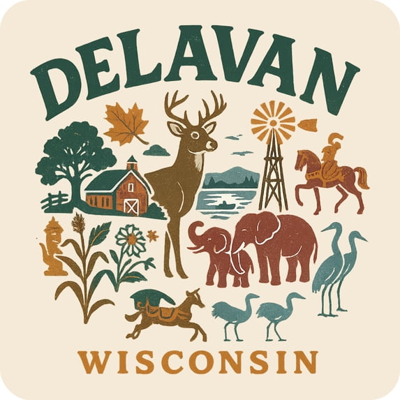 Delavan Wisconsin Keepsakes Souvenir Vinyl Sticker – Destination Travel ...