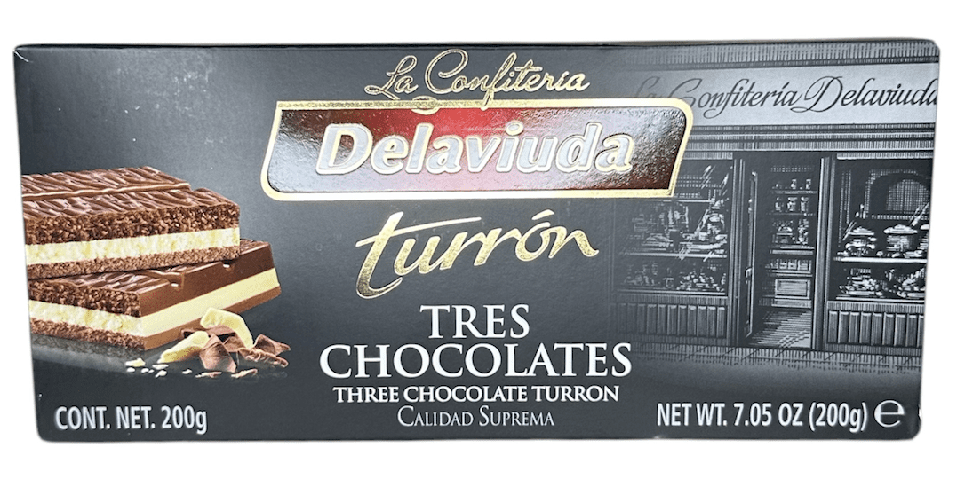 Delaviuda Turron Tres Chocolates 7 oz Three Chocolate Turron - Walmart.com