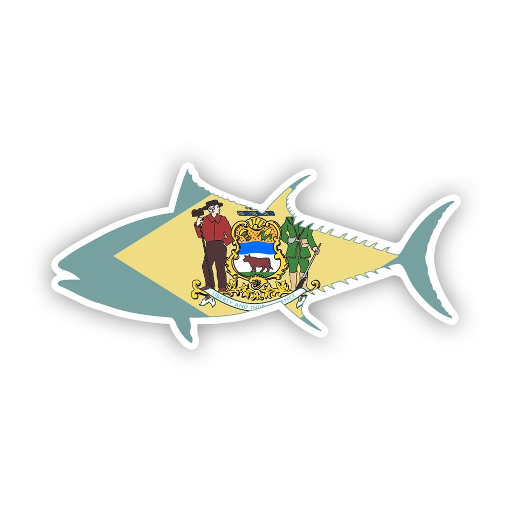 Delaware Bass Flag Sticker Decal - Self Adhesive Vinyl - Weatherproof ...