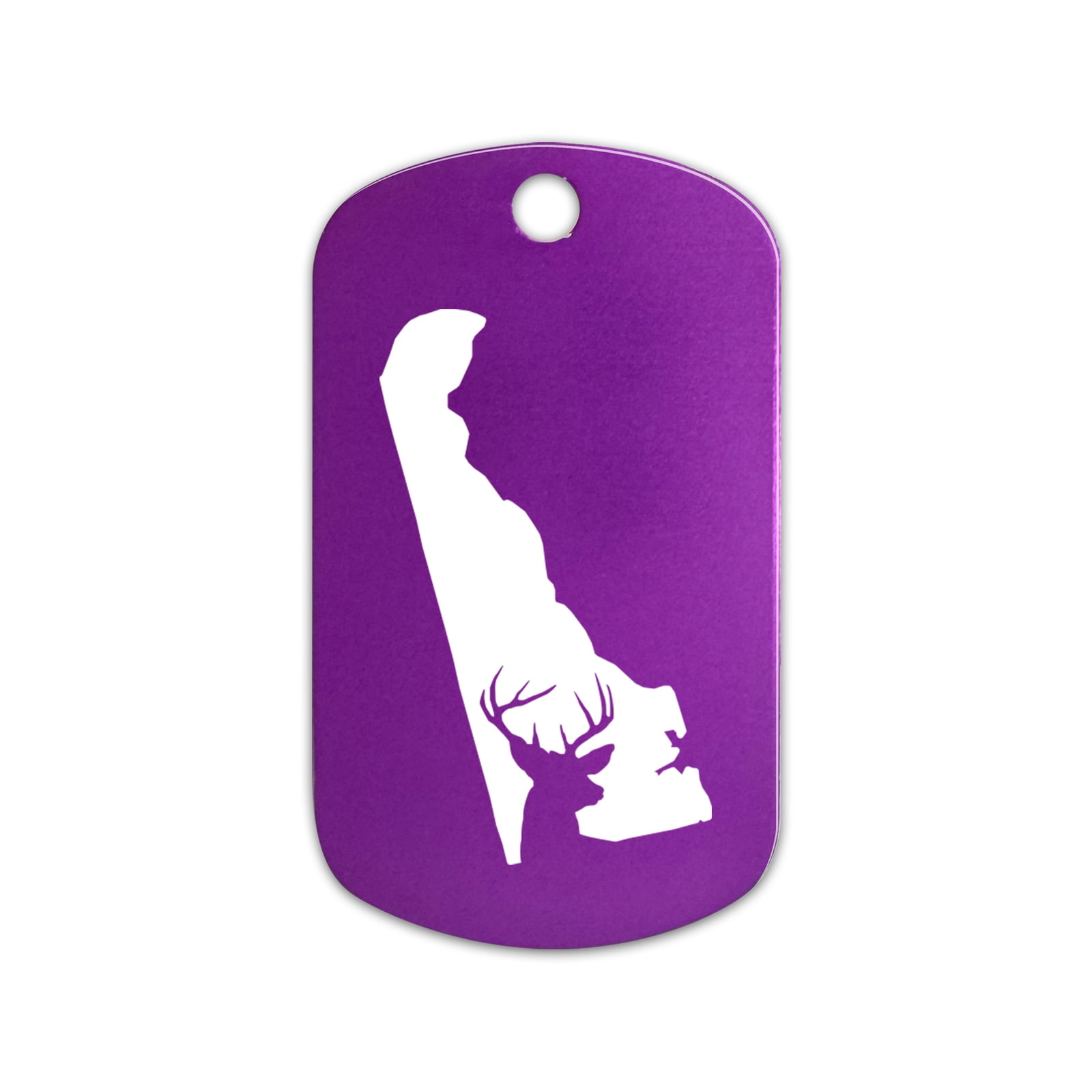 Delaware Deer State GI Dog Tag Aluminum Keychain buck hunt hunting ...