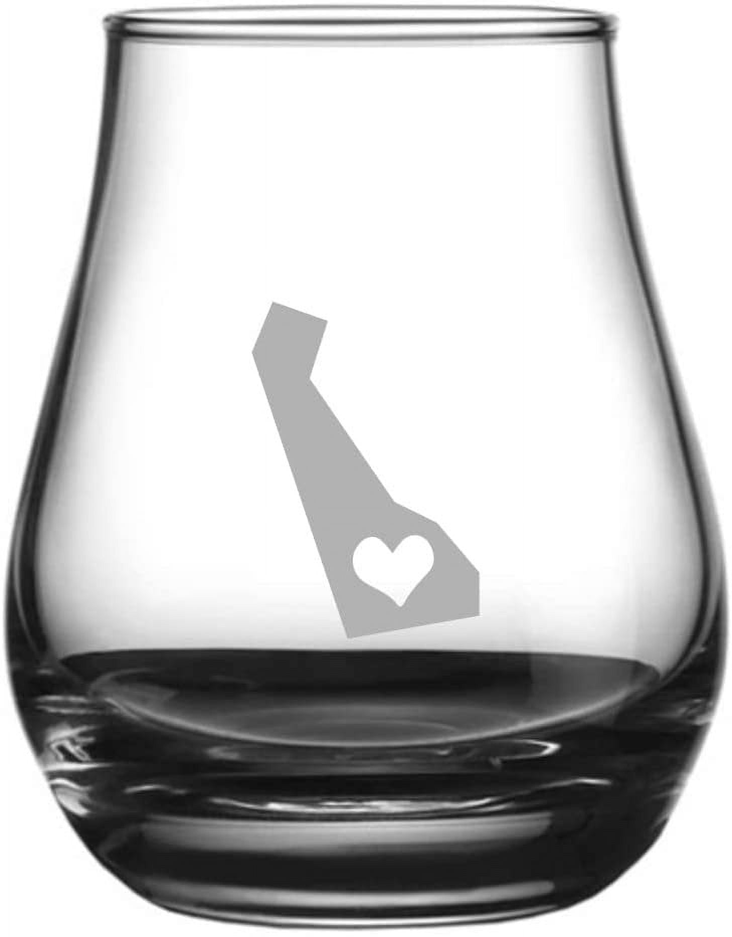 Delaware Heart States Etched 4.1oz Spey Dram Whisky Glass - Walmart.com