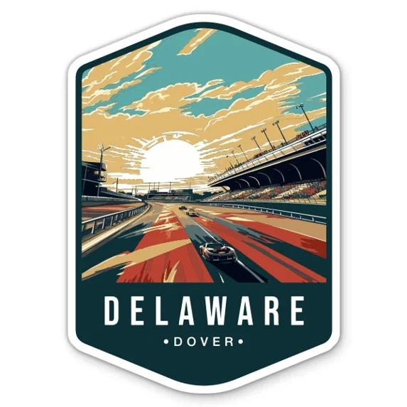 Delaware State Badge Travel Sticker Phone Decal Water Bottle Stickers ...